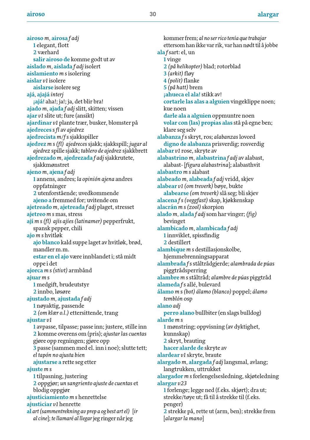 Spansk ordbok (utdrag) by Cappelen Damm - Issuu