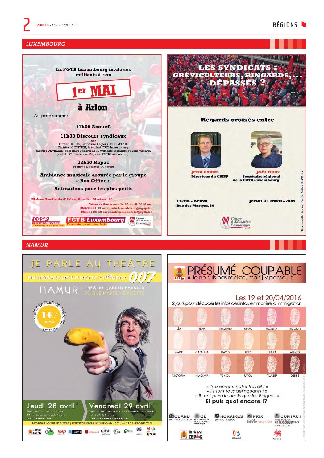 Syndicats FGTB n°7 - 15 avril 2016 by FGTB - Issuu