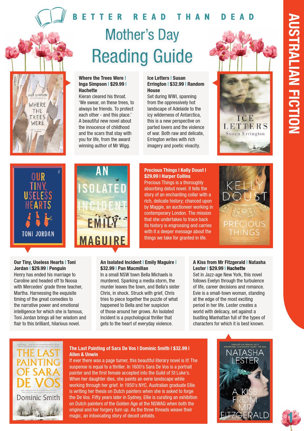 Better Read's Mother's Day Reading Guide 2016 by Better Read Than Dead ...