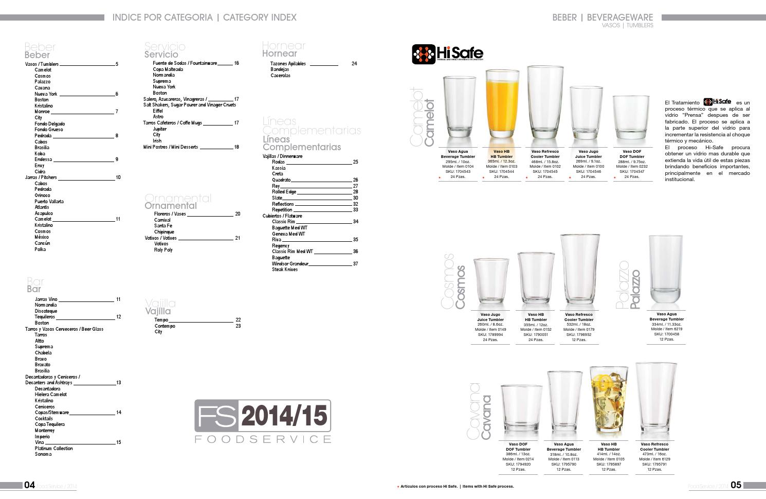 Cristaleria crisa libbey catalogo general by Servitel - Issuu