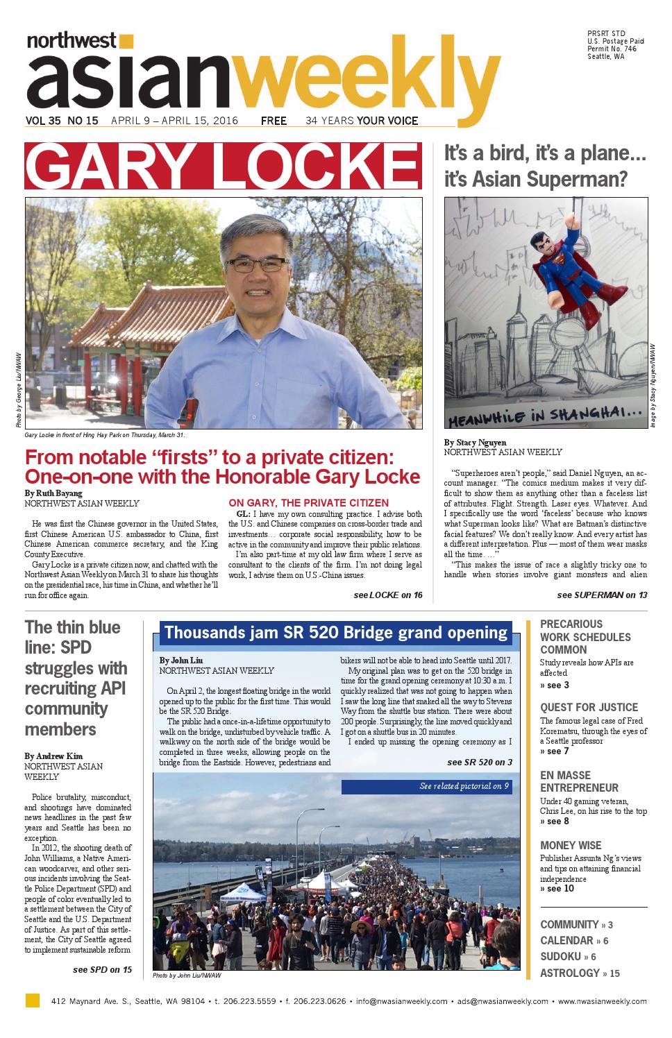 VOL 35 NO 15 | APRIL 9 – APRIL 15, 2016 by Northwest Asian Weekly - Issuu