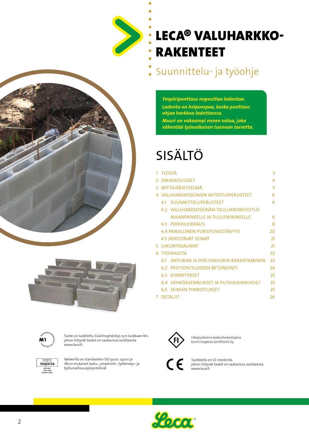 4-18E Leca® valuharkko- rakenteet by Weber - Issuu