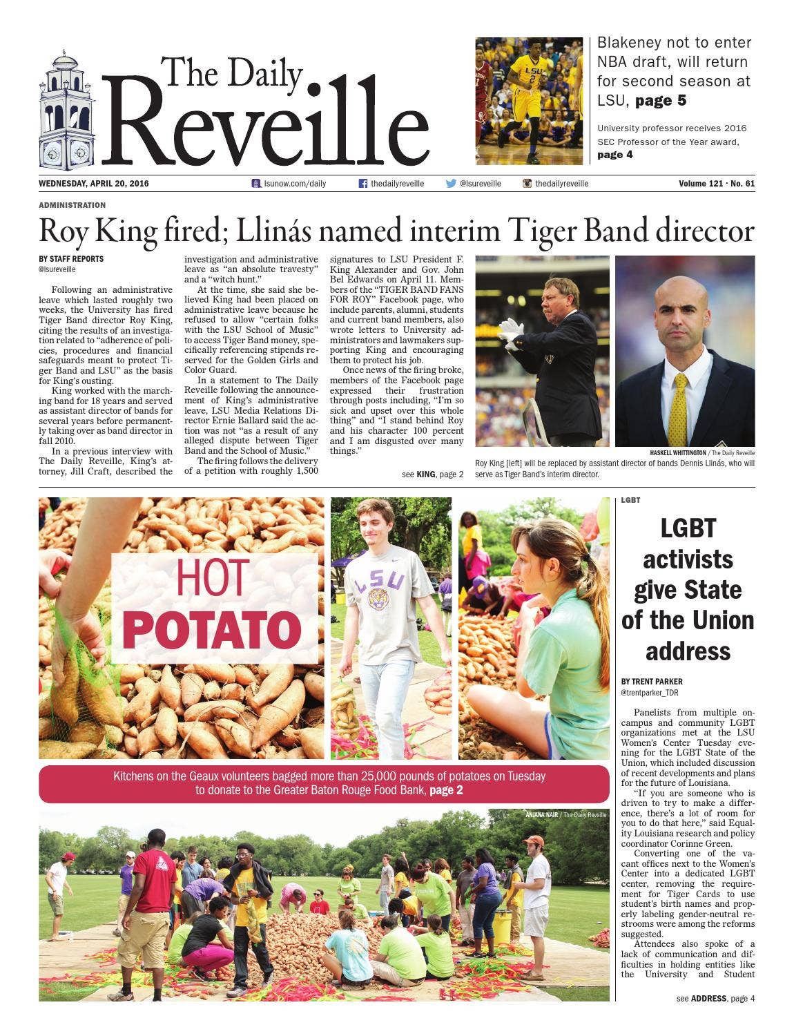 The Daily Reveille 4-20-16 by Reveille - Issuu