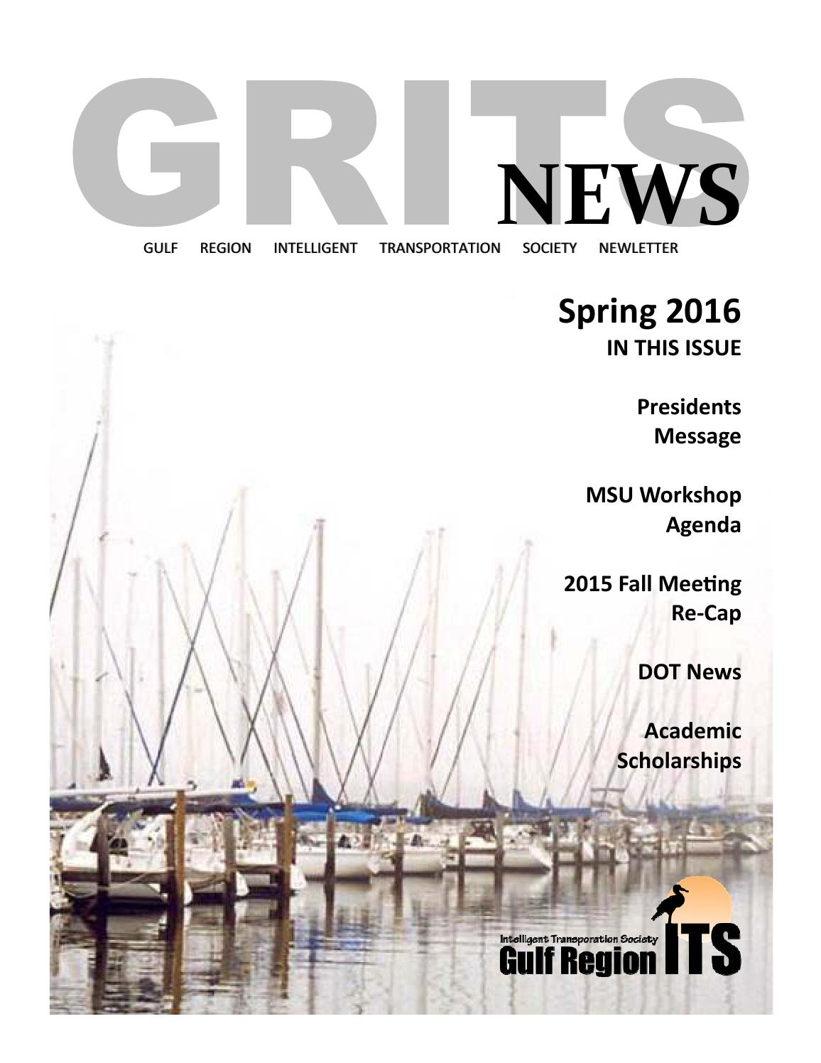 GRITS Chapter Newsletter Spring 2016 by Gulf Region ITS - Issuu