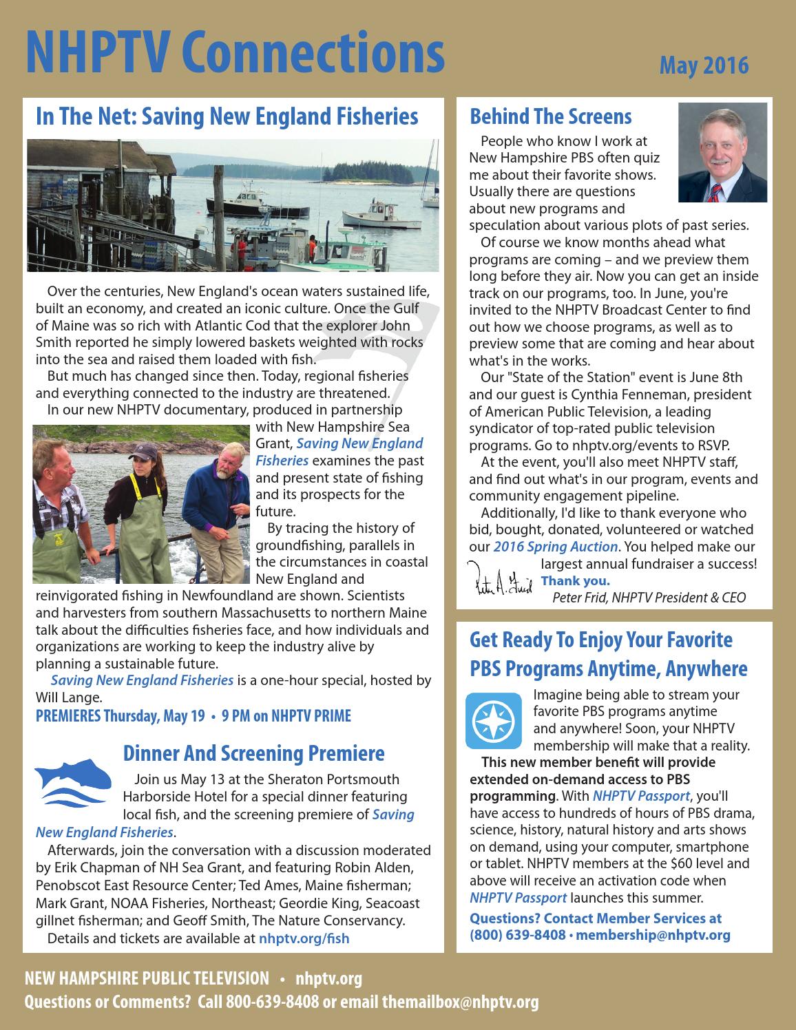 NHPTV Connections May 2016 by New Hampshire PBS - Issuu