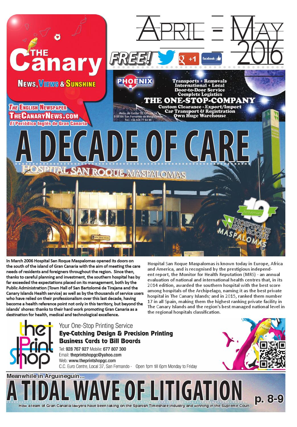 April - May 2016: A Decade of Care by The Canary News, Views & Sunshine ...