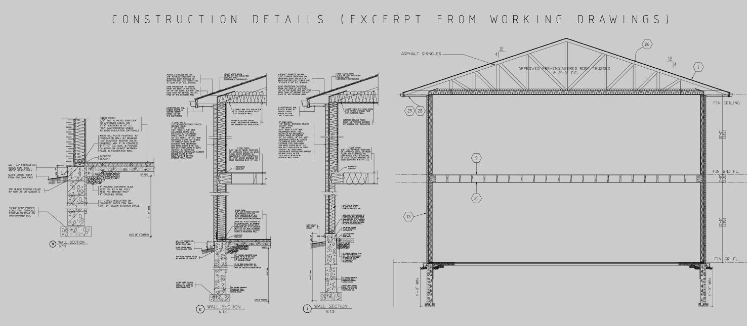 Construction Details I prepared in light wood framing construction for ...