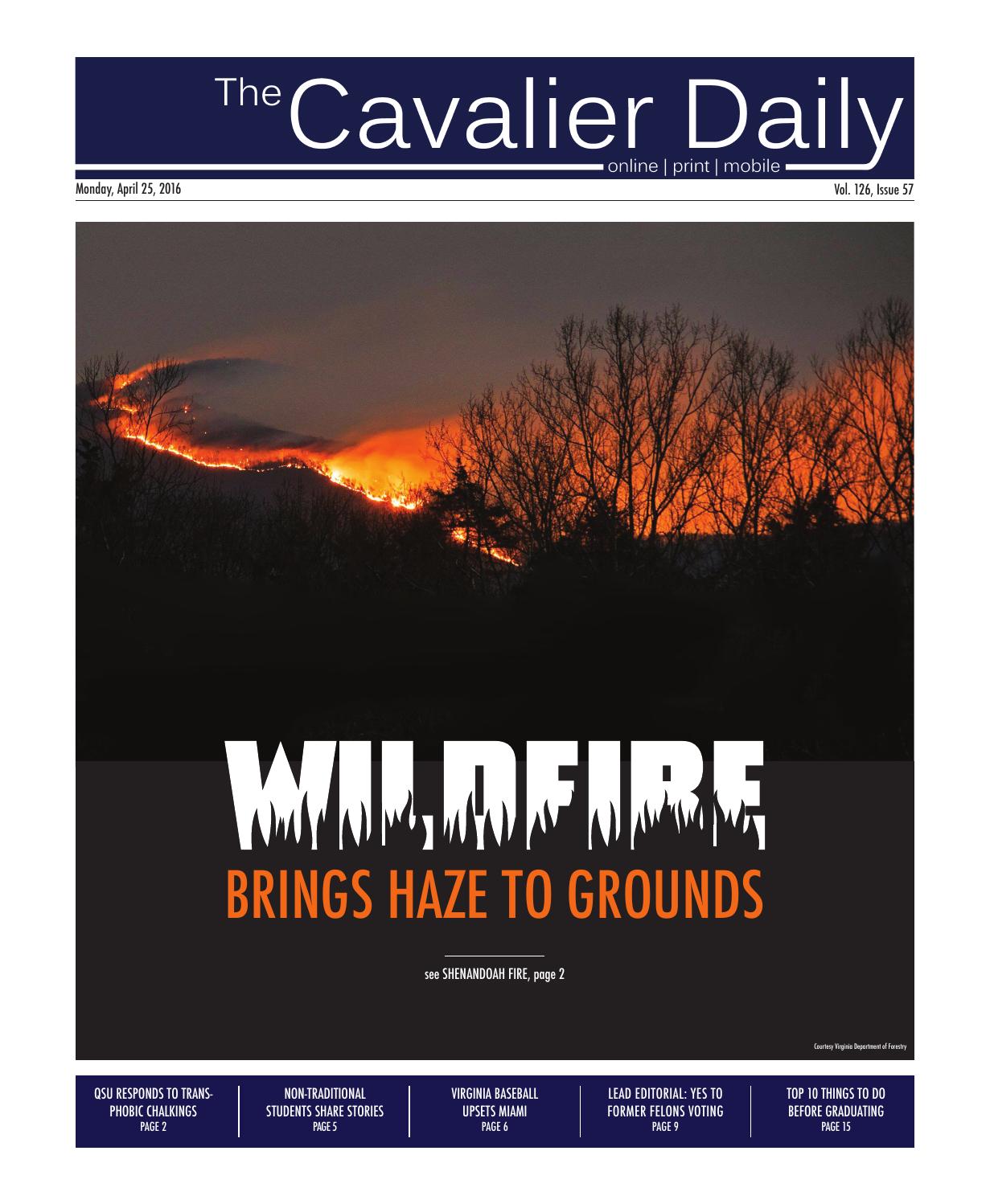 Monday, April 25, 2016 by The Cavalier Daily - Issuu