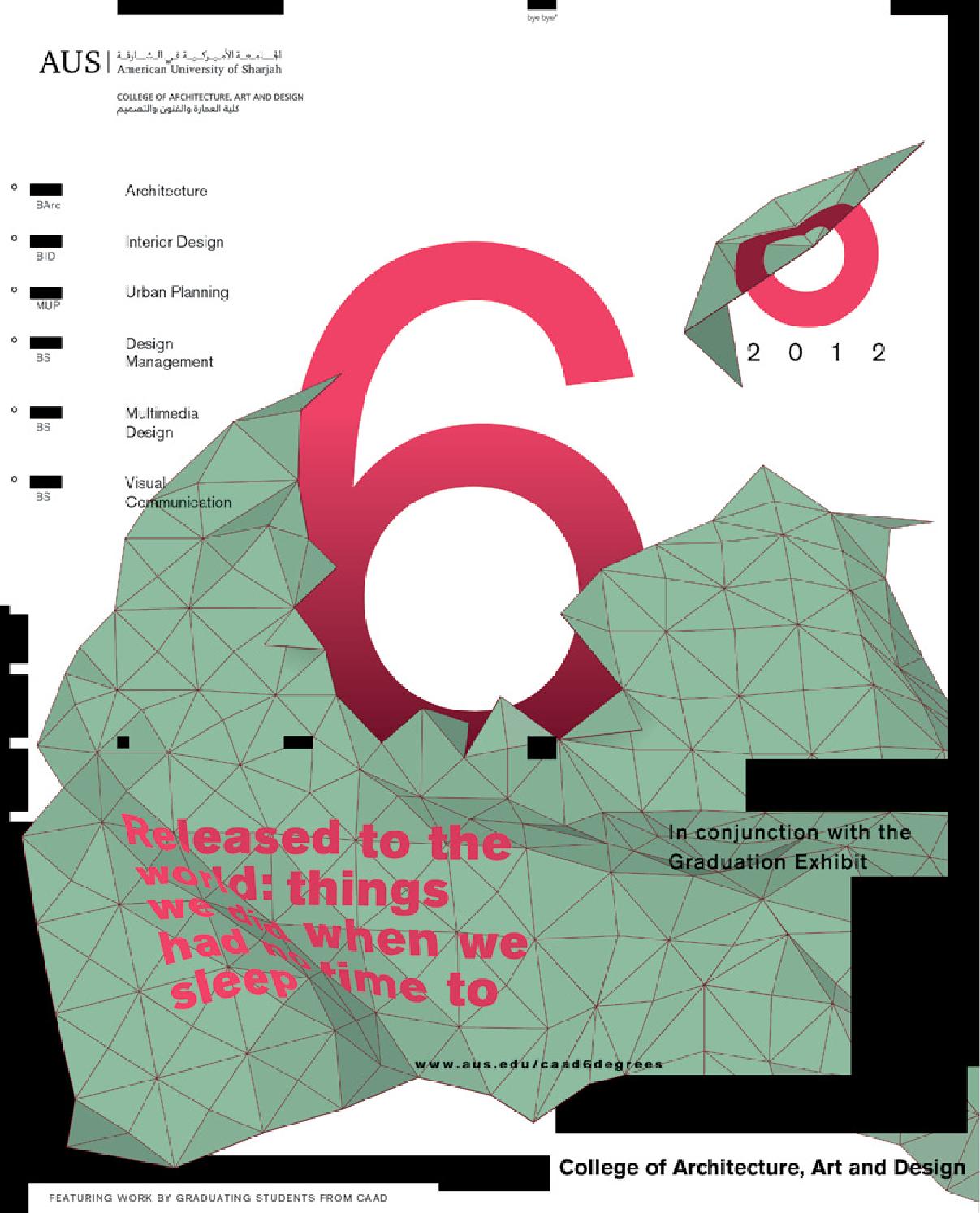 6degrees 2012 by American University of Sharjah - Issuu