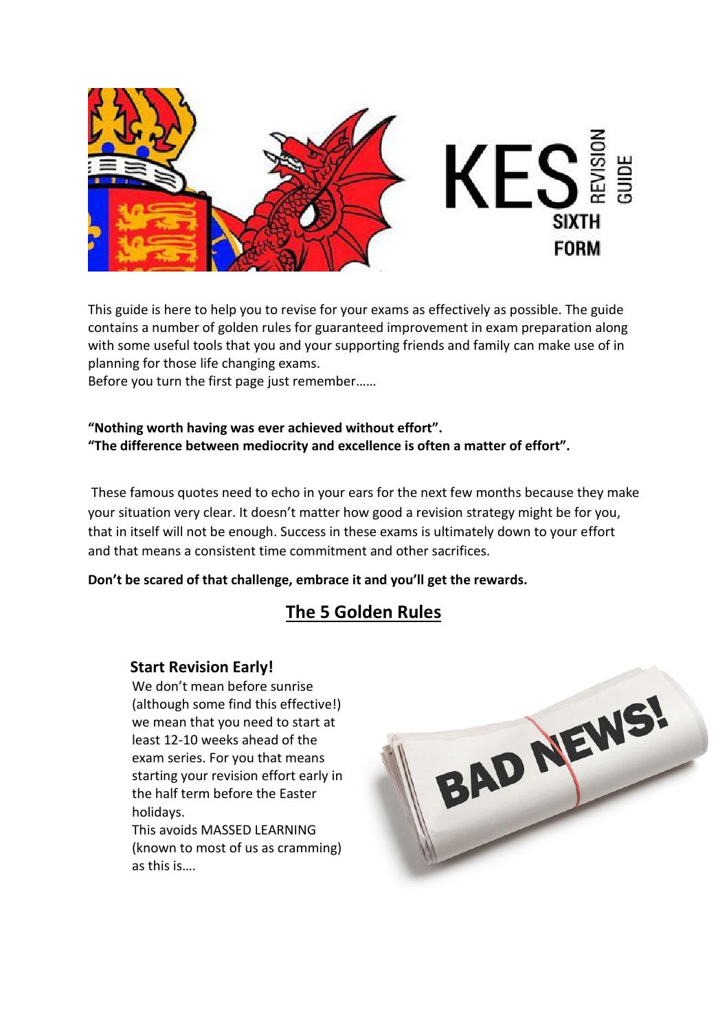 Sixth form revision guide by King Edward VI School - Issuu