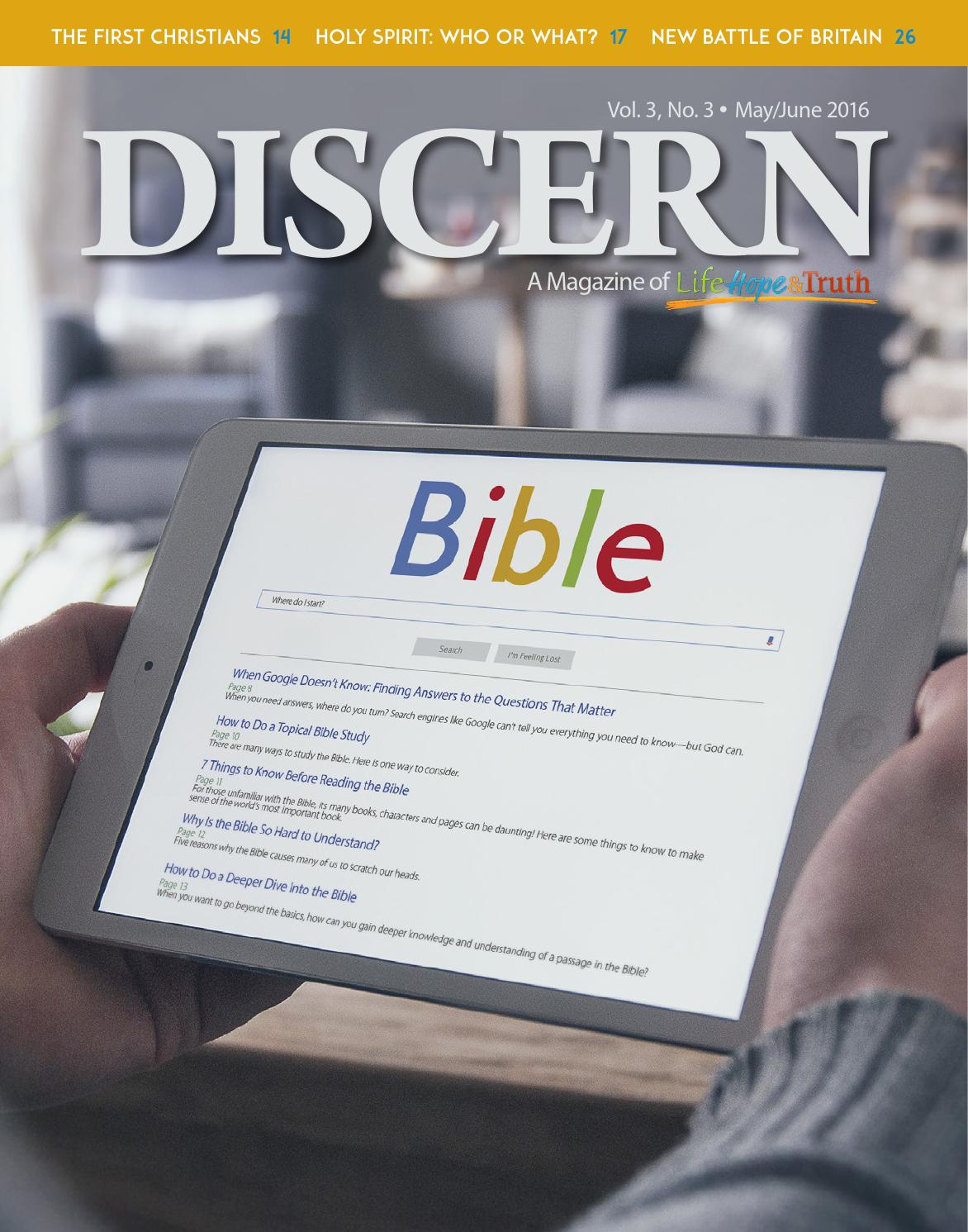 DISCERN | MAY/JUNE 2016 by Life, Hope & Truth - Issuu