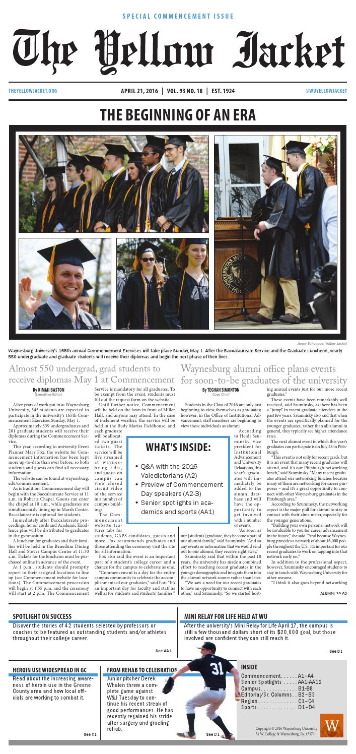 4.21.16 Yellow Jacket by The Yellow Jacket - Issuu