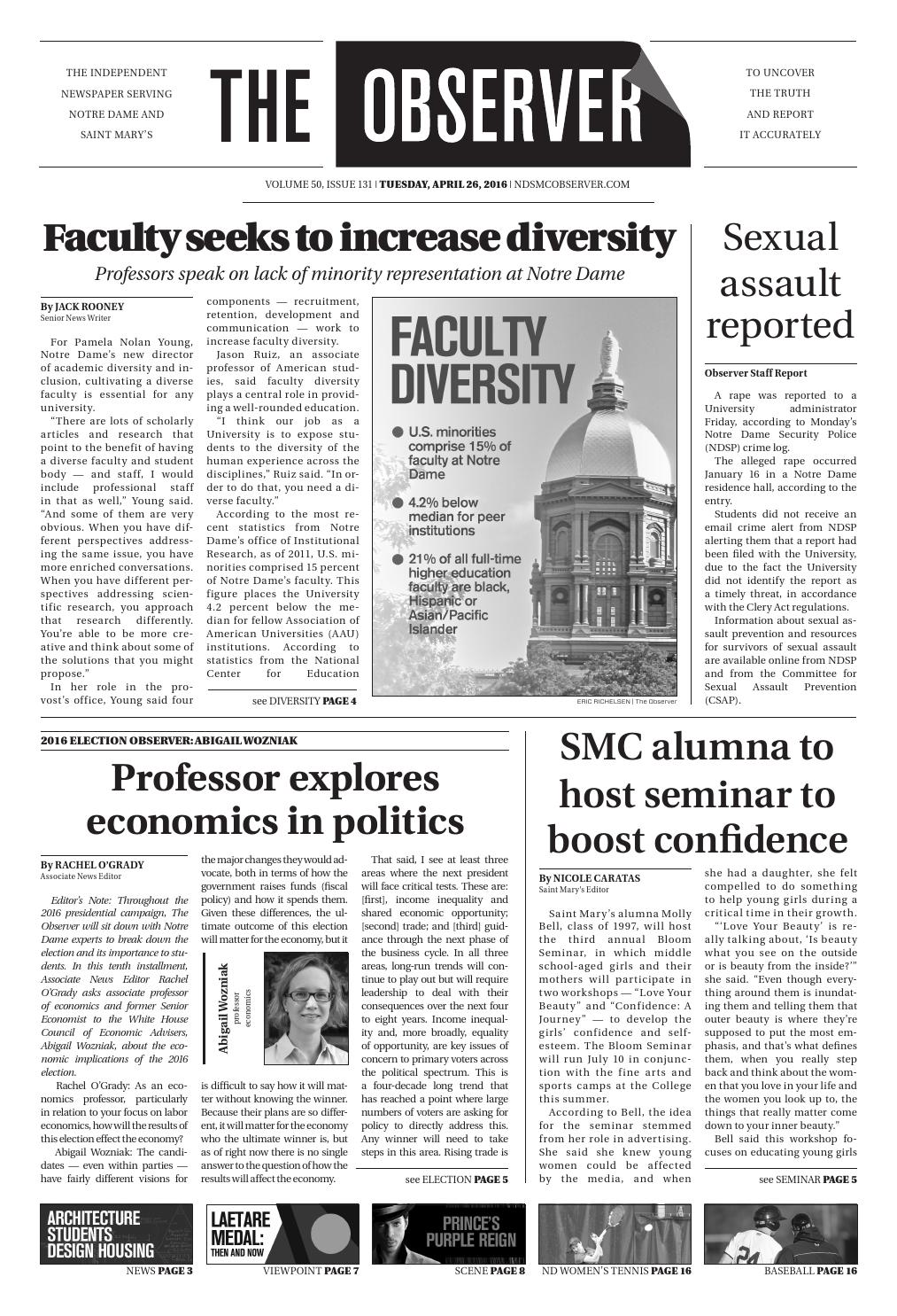 Print Edition of The Observer for Tuesday, April 26, 2016 by The ...