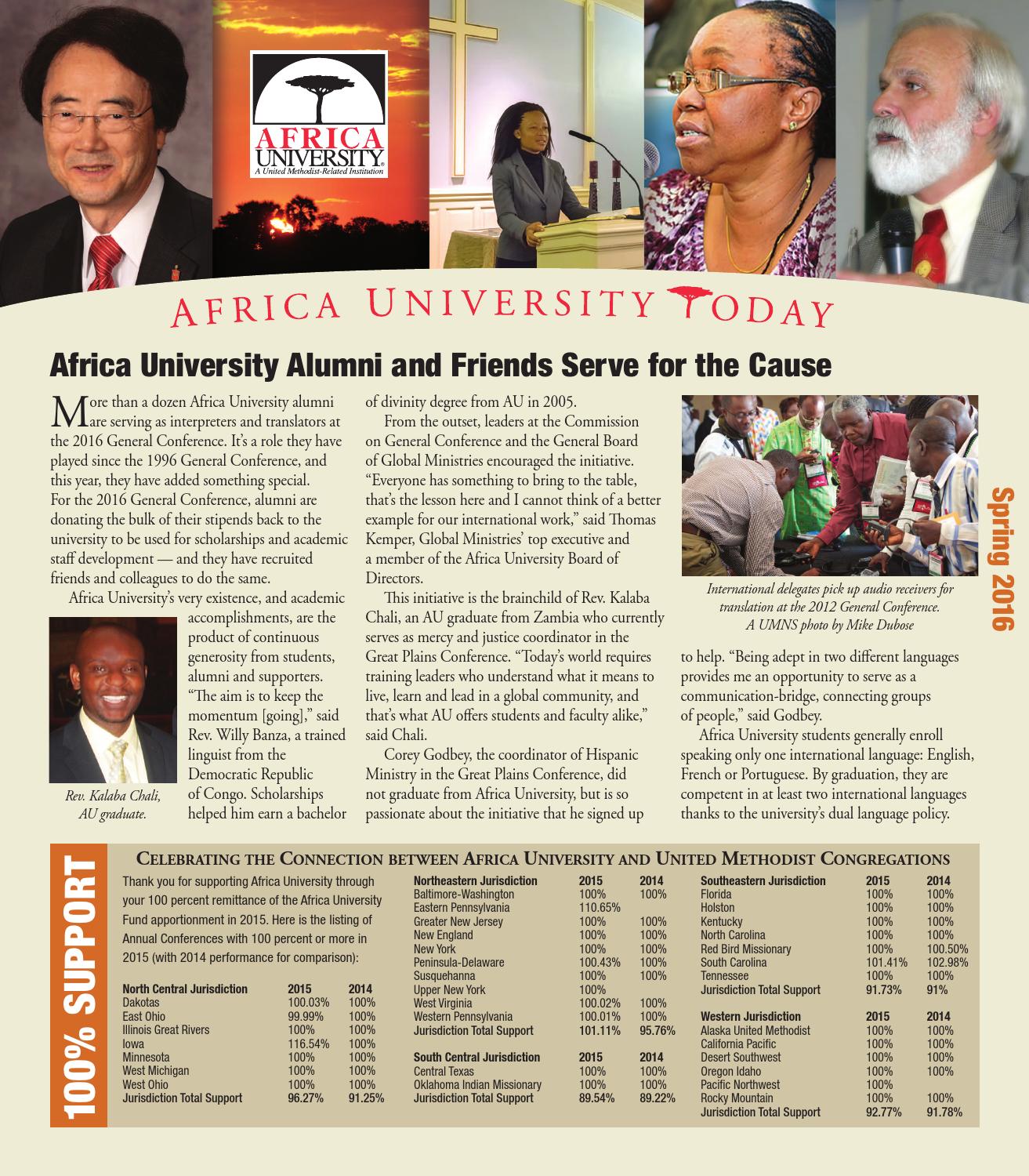 Africa University Today - Spring 2016 by Africa University Development ...