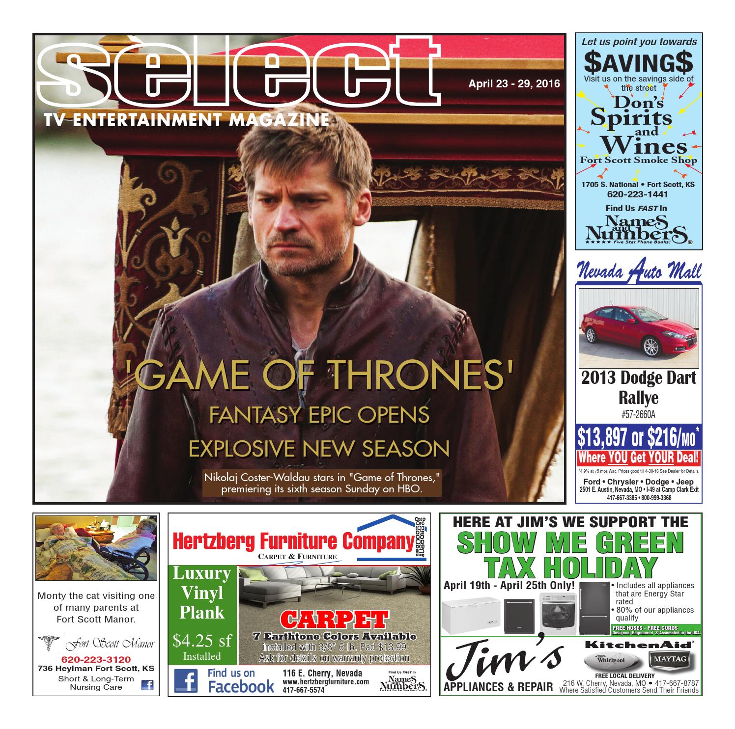 Tv guide 4 23 16 by Nevada News/Nevada Daily Mail - Issuu
