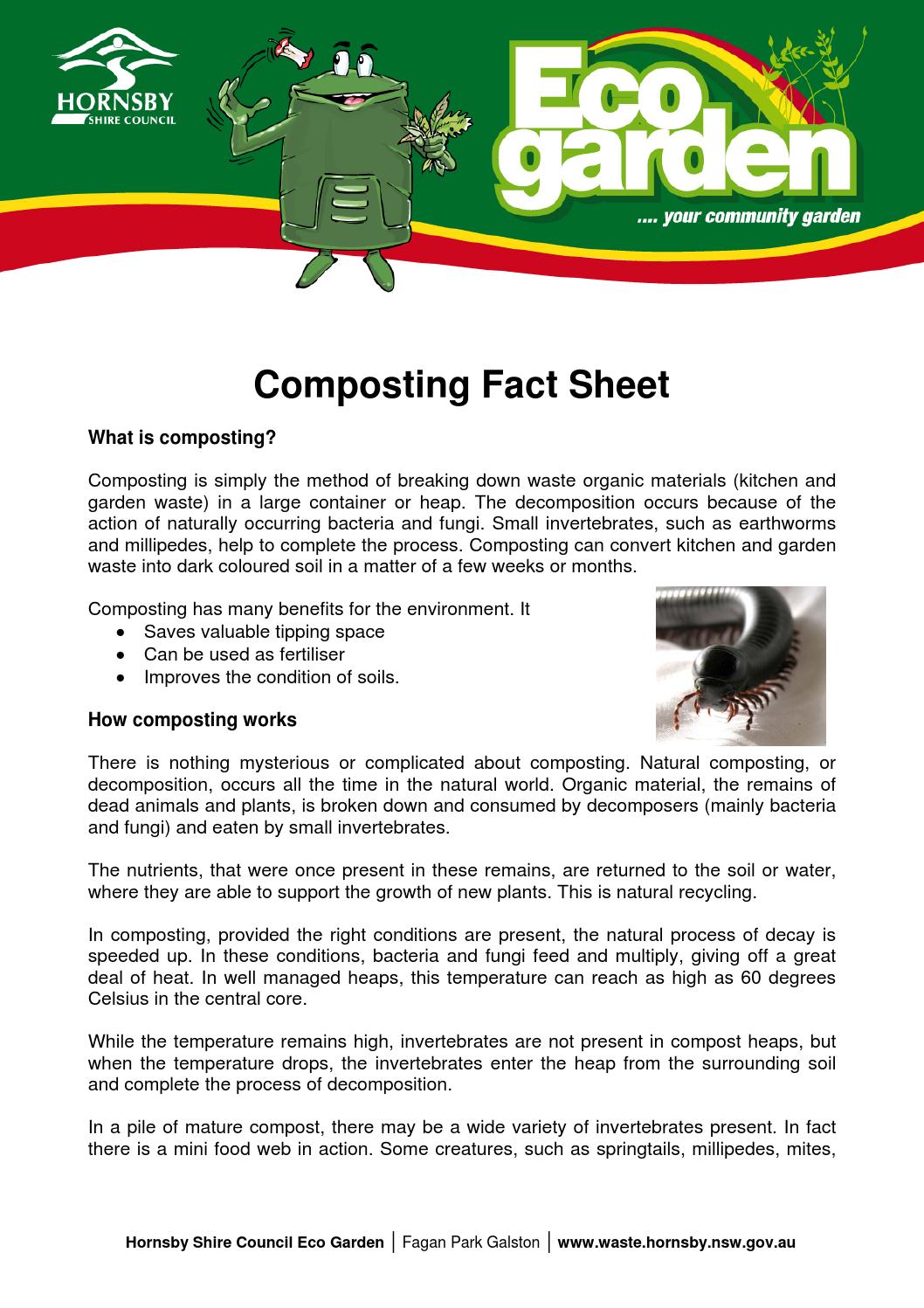 Composting fact sheet by Hornsby Council - Issuu