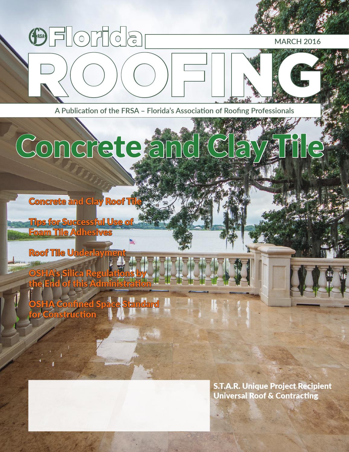 Florida Roofing March 2016 by Florida Roofing Magazine - Issuu