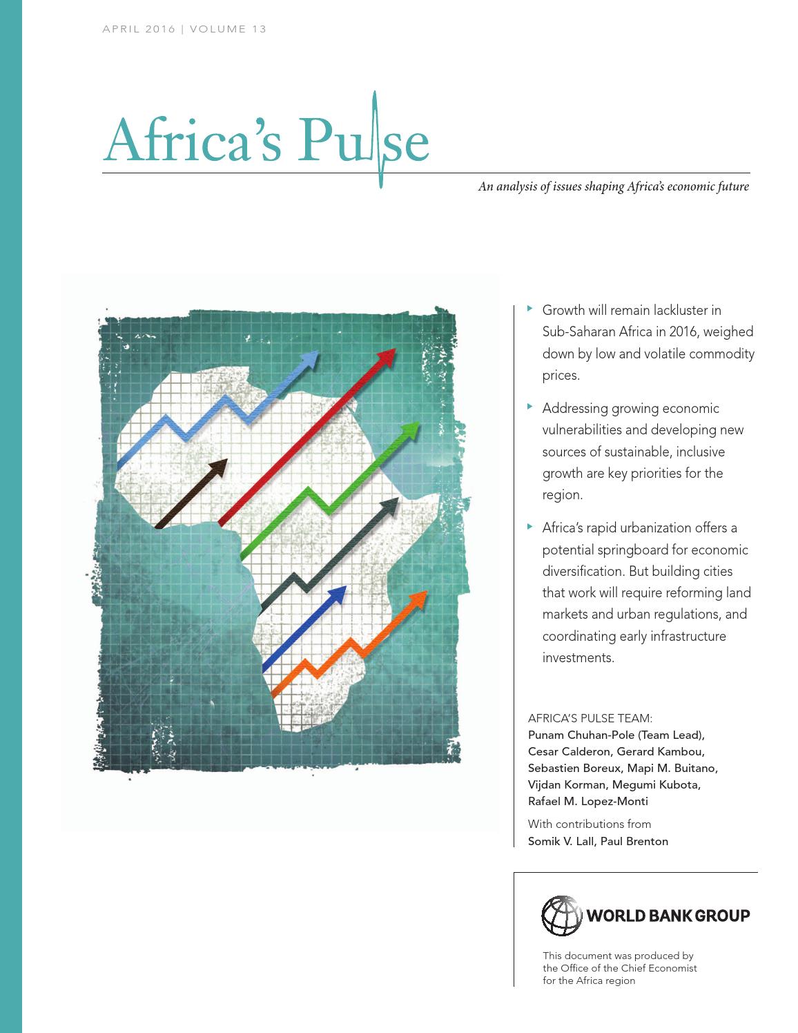 Africa's Pulse Spring 2016 by World Bank Publications - Issuu