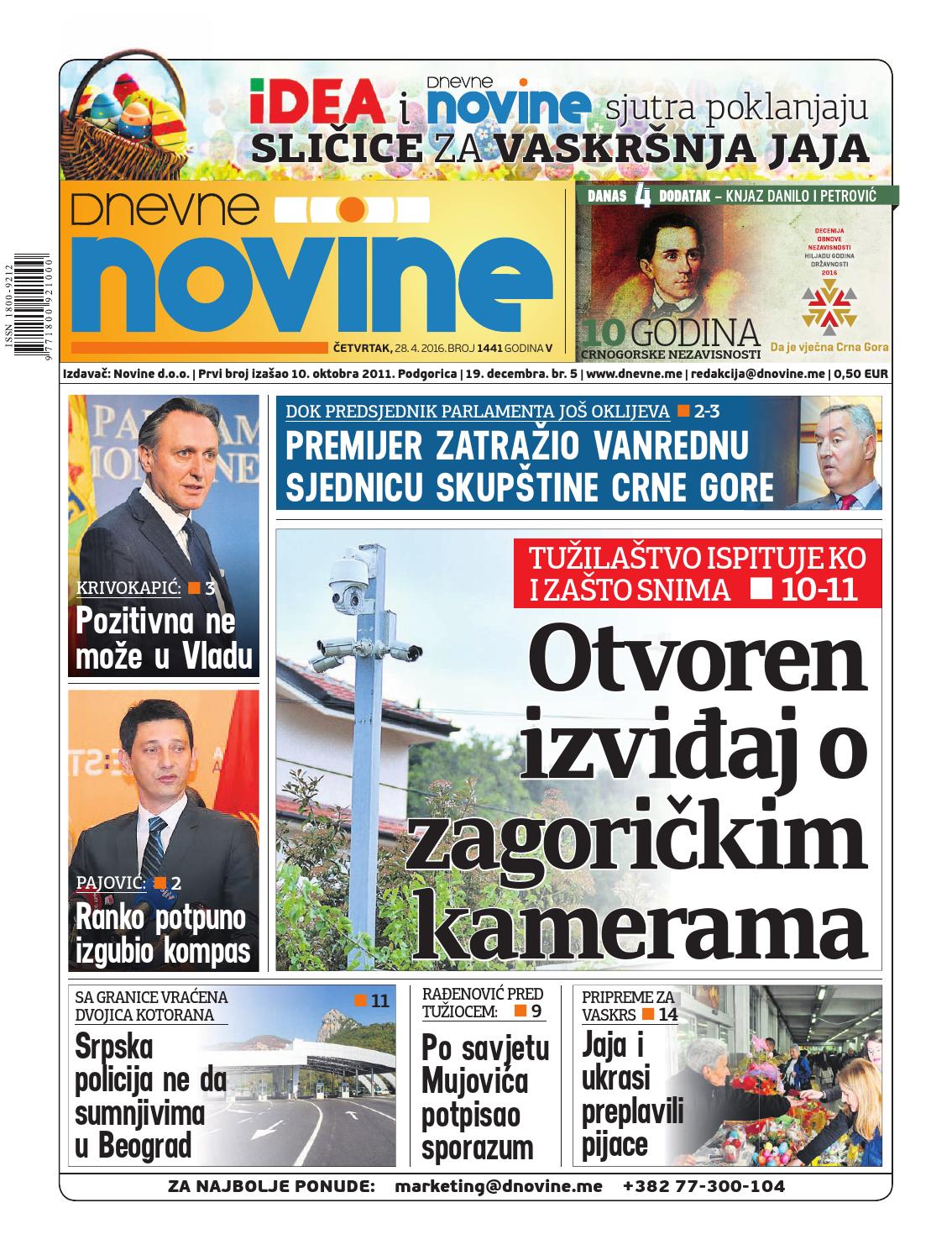 Dnevne novine 28. april 2016. by Dnevne Novine - Issuu