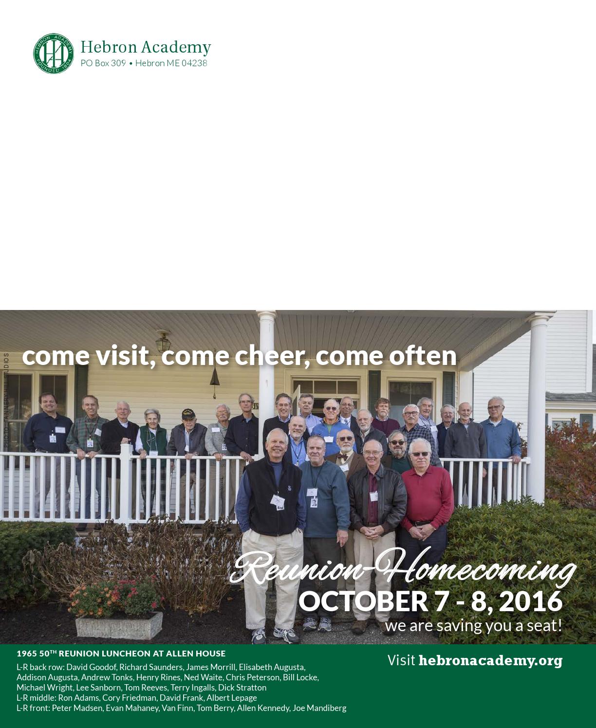 HEBRON Magazine Spring 2016 by Hebron Academy - Issuu