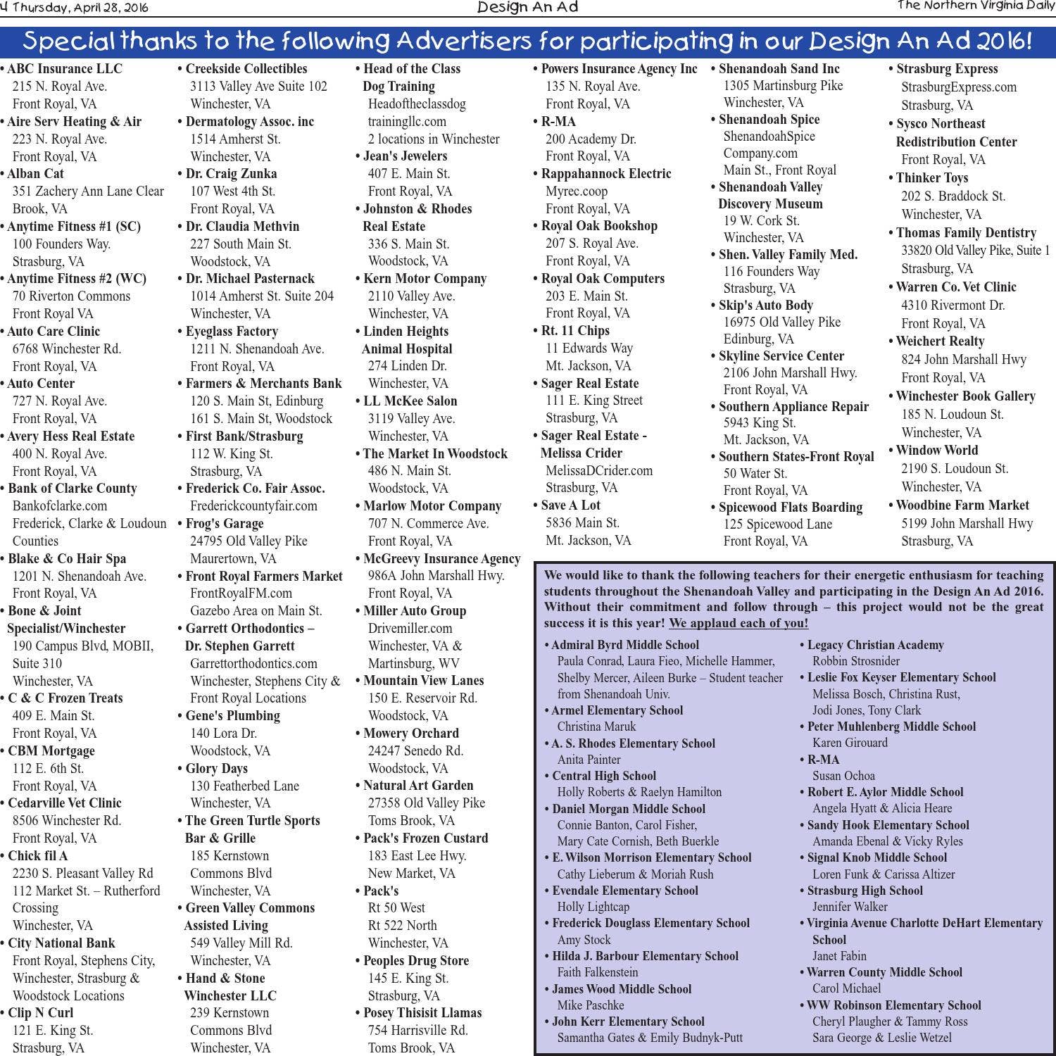 Design an Ad 2016 by Northern Virginia Daily - Issuu