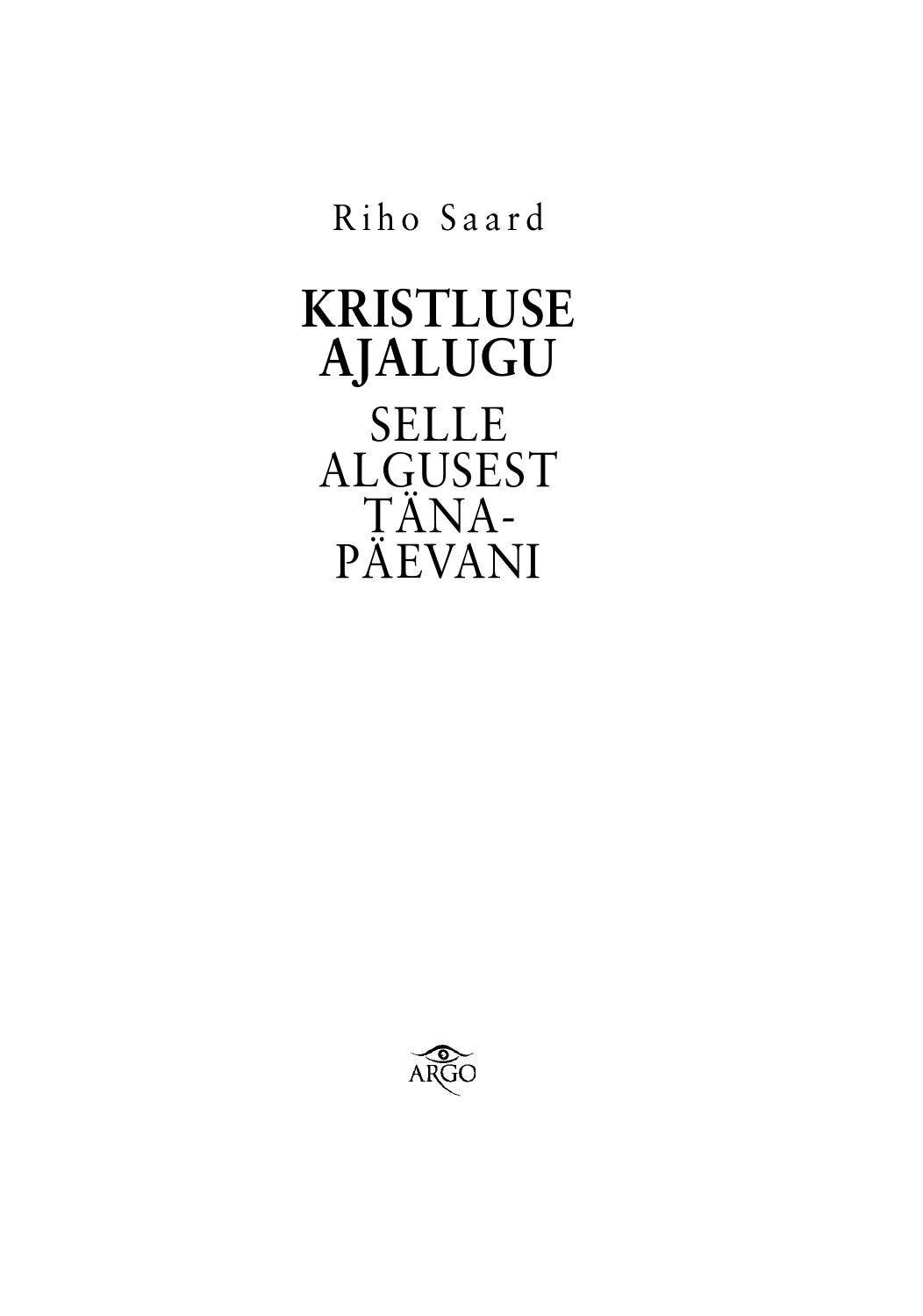 Kristluse ajalugu uus by Rahva Raamat - Issuu