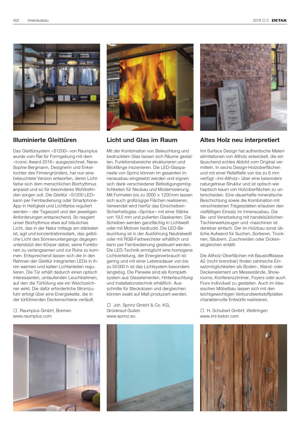DETAIL 5/2016 - Lighting and Interiors by DETAIL - Issuu