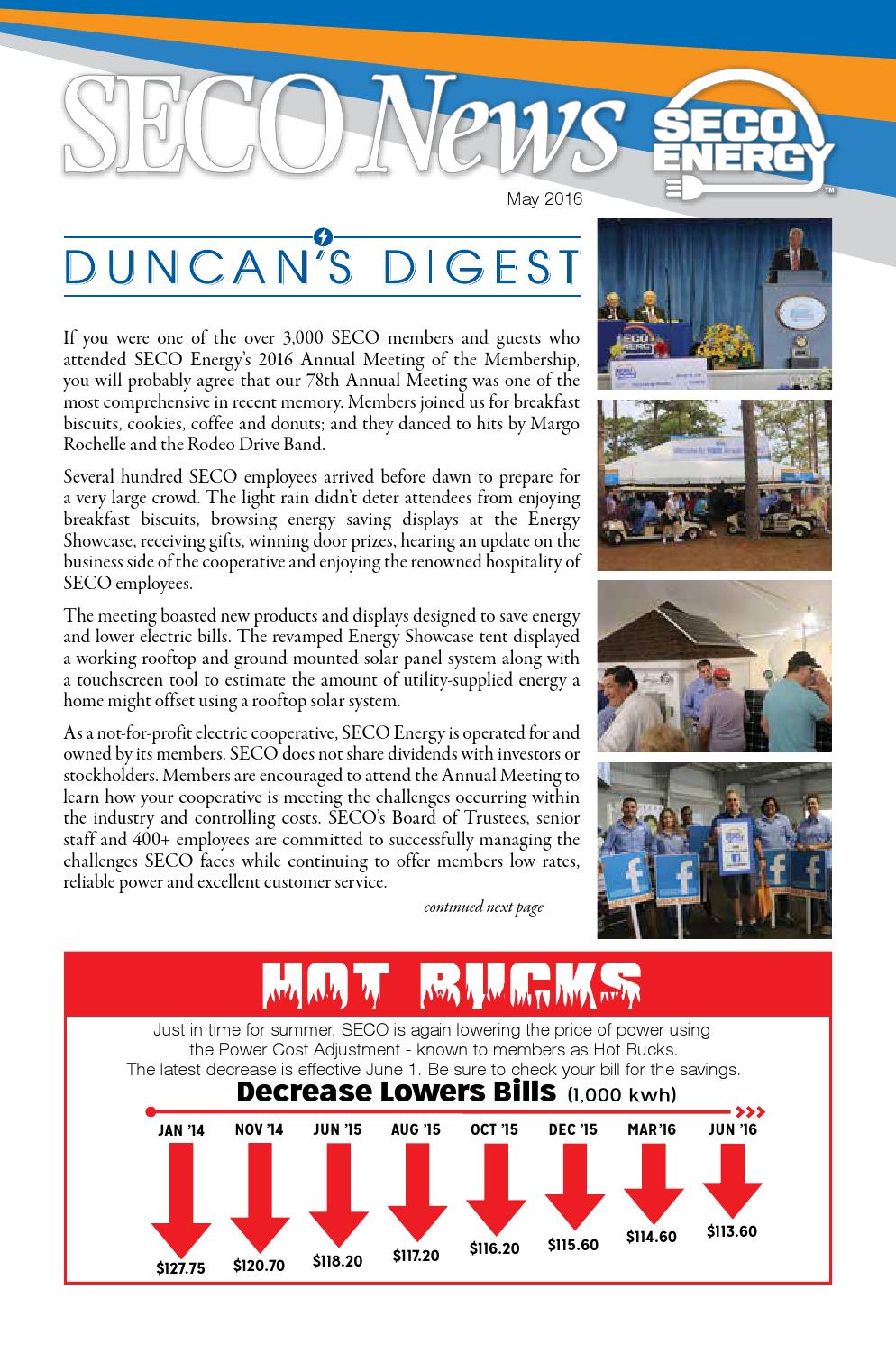 May 2016 SECO News by SECO Energy - Issuu