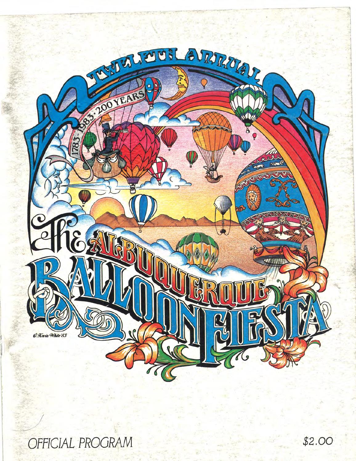 Official 1983 Albuquerque International Balloon Fiesta Program by ...