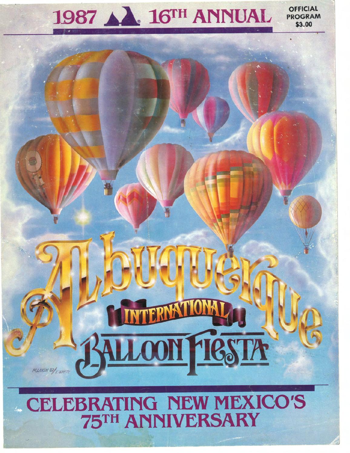 Official 1987 Albuquerque International Balloon Fiesta Program by ...