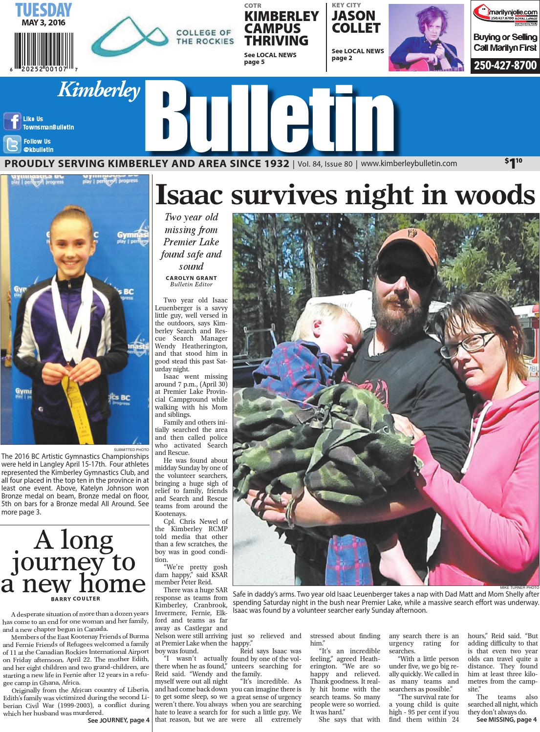 Kimberley Daily Bulletin, May 03, 2016 by Black Press Media Group - Issuu