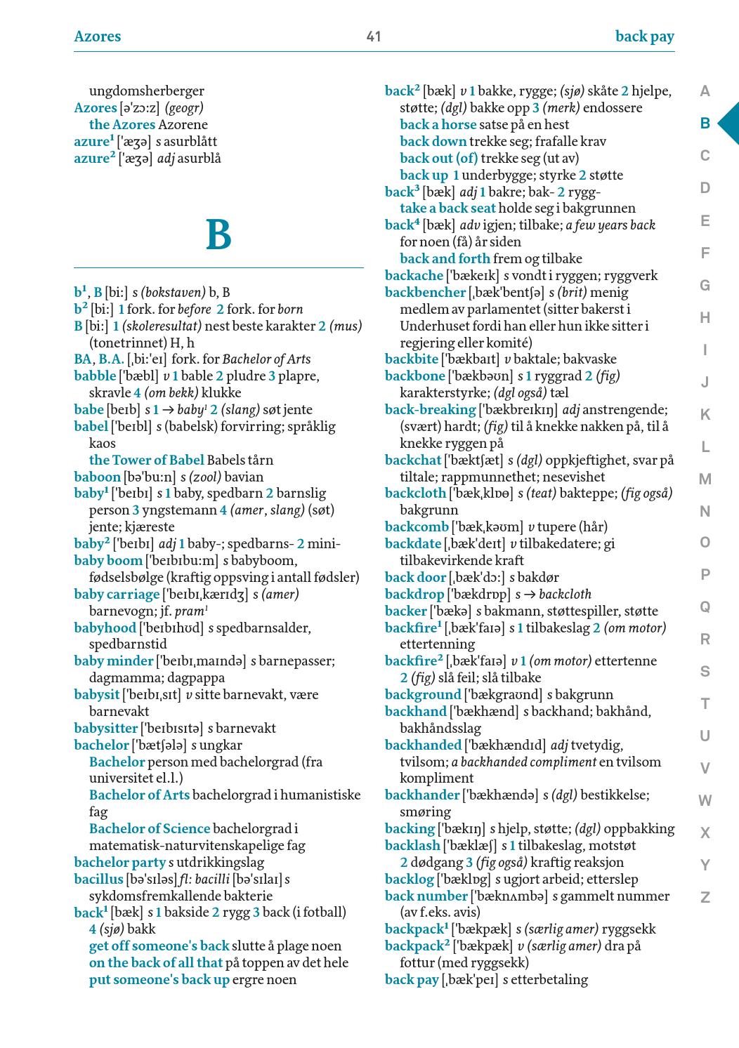 Engelsk ordbok (utdrag) by Cappelen Damm - Issuu