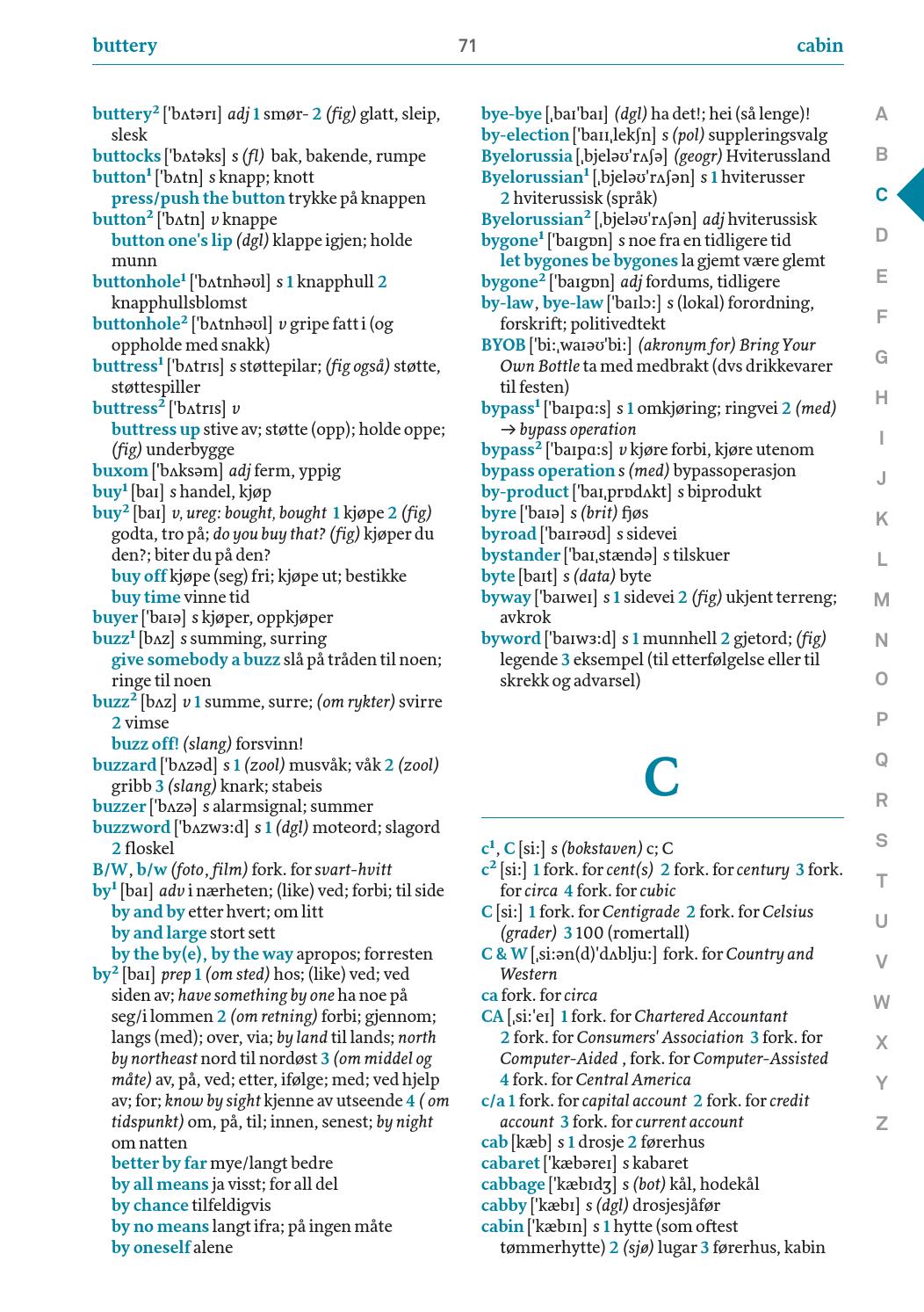 Engelsk ordbok (utdrag) by Cappelen Damm - Issuu