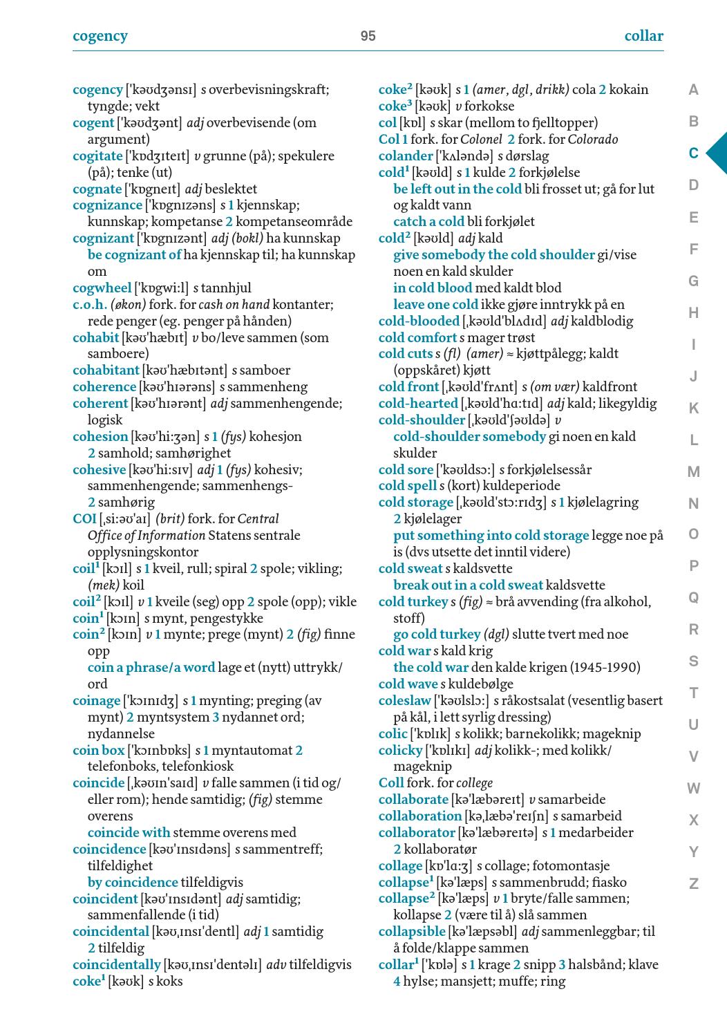Engelsk ordbok (utdrag) by Cappelen Damm - Issuu