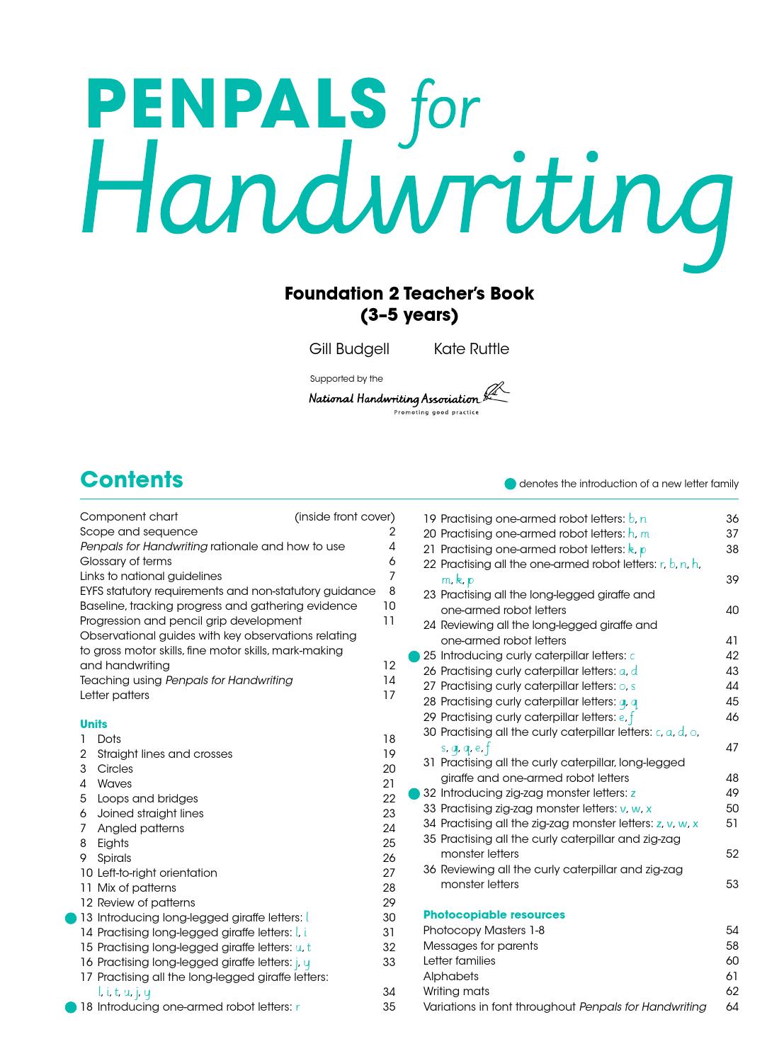 Penpals for Handwriting Teacher's Foundation Book 2 by Cambridge ...