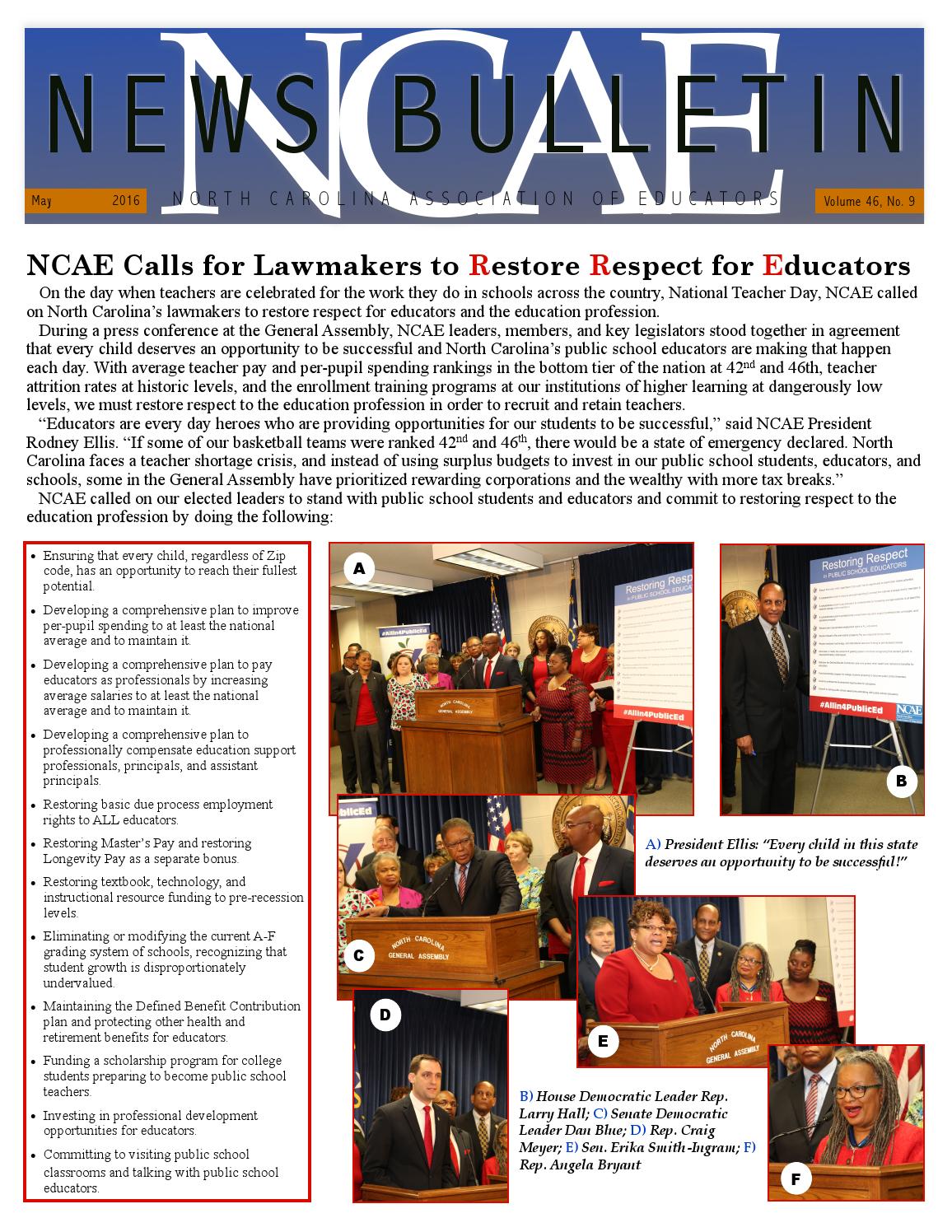 May 2016 news bulletin final by NCAE - Issuu