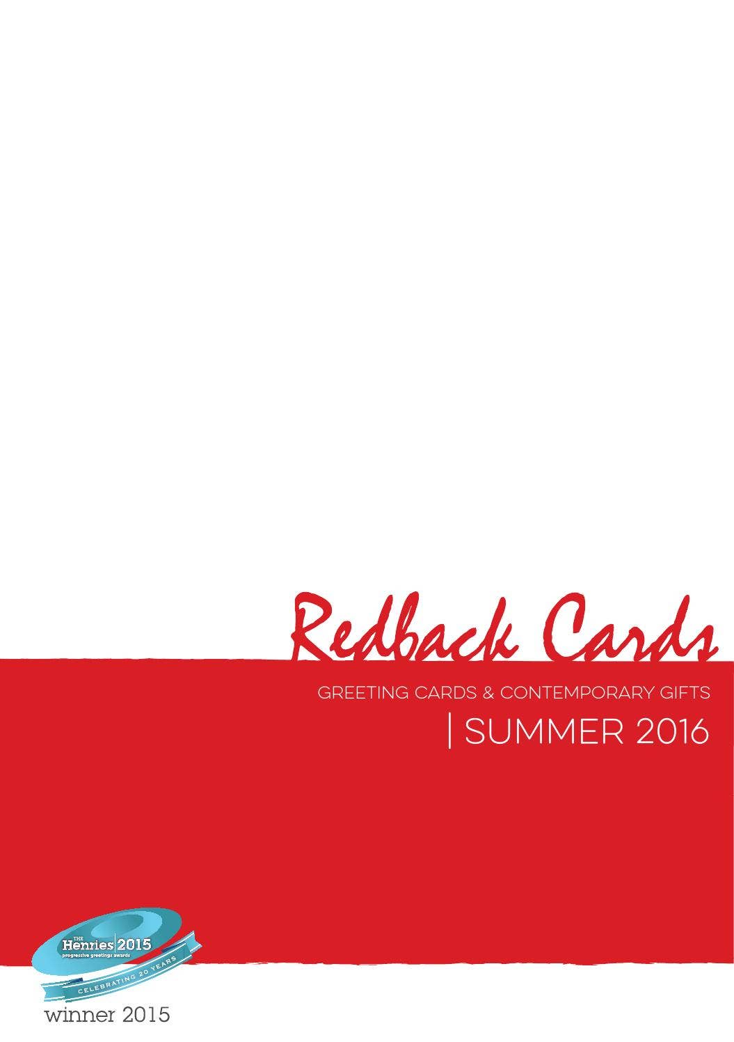Redback Brochure Summer Edition 2016 by Redback Cards - Issuu