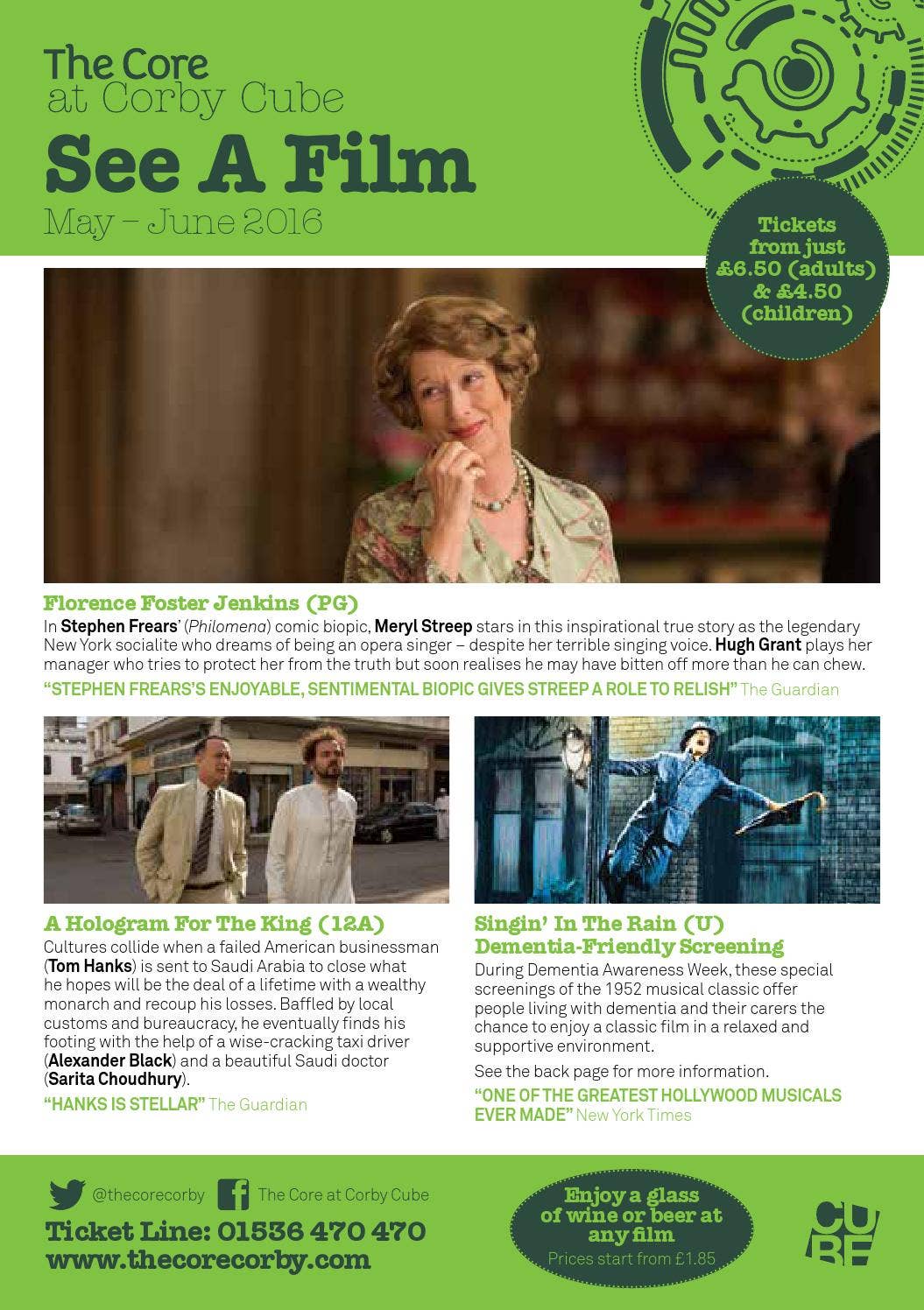 The Core at Corby Cube - See A Film May - June 2016 by RoyalDerngate ...
