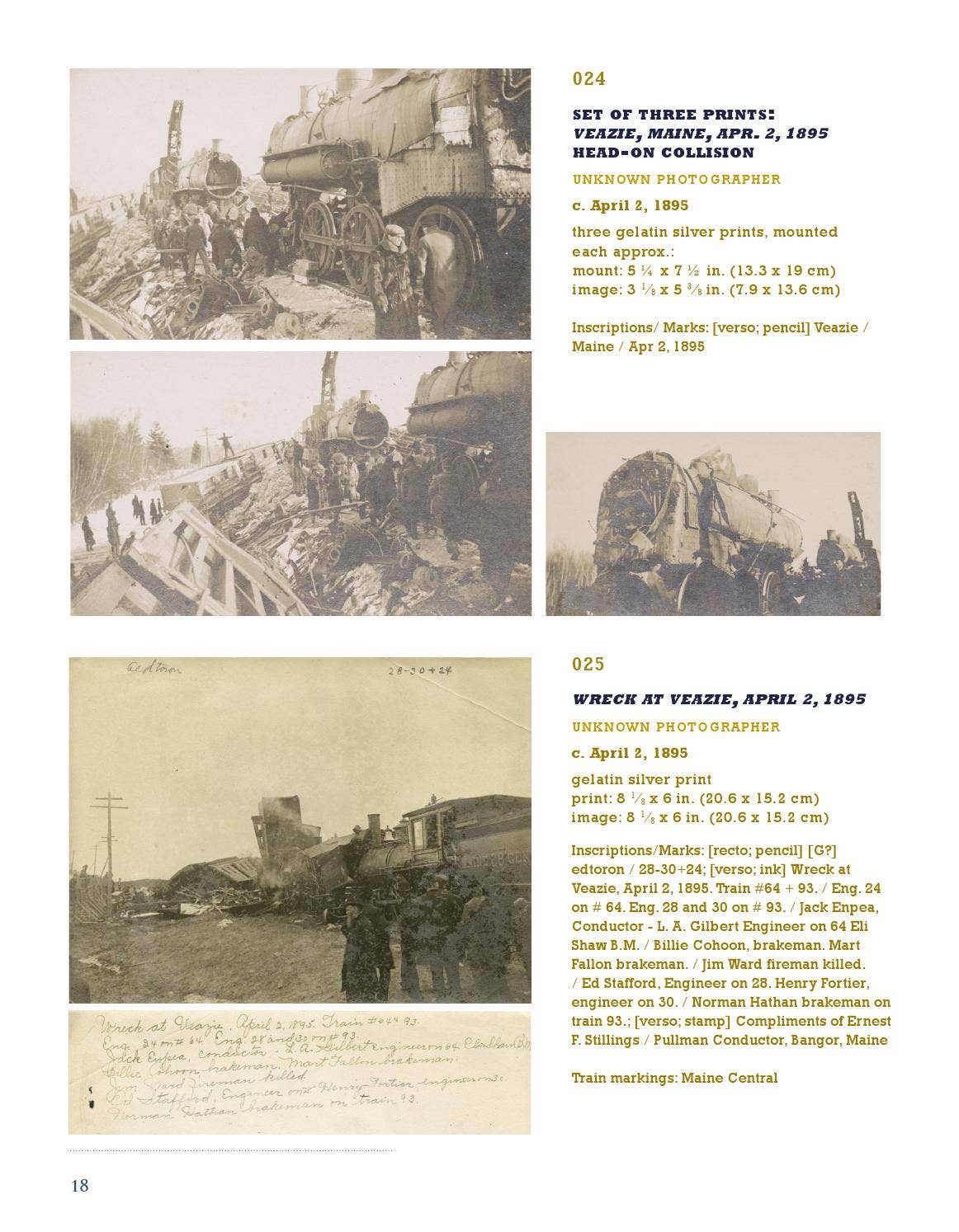 TRAIN WRECK: A Collection of Early Photographs by Rare Photo Gallery ...