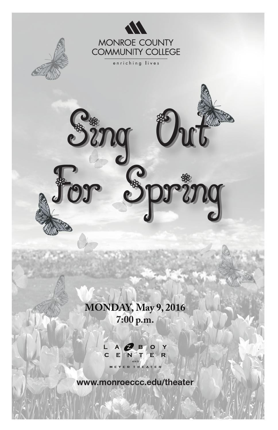 May 9, 2016- MCCC Prelude Choir Program- Sing Out For Spring by ...
