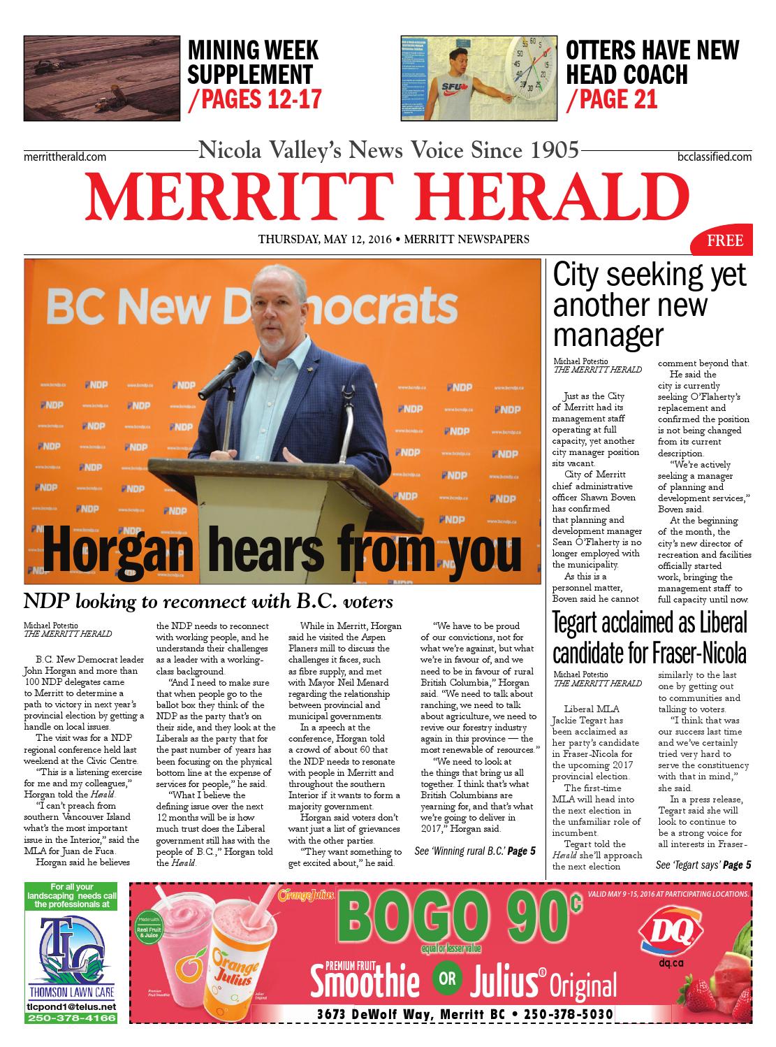 Merritt Herald, May 12, 2016 by Black Press Media Group - Issuu