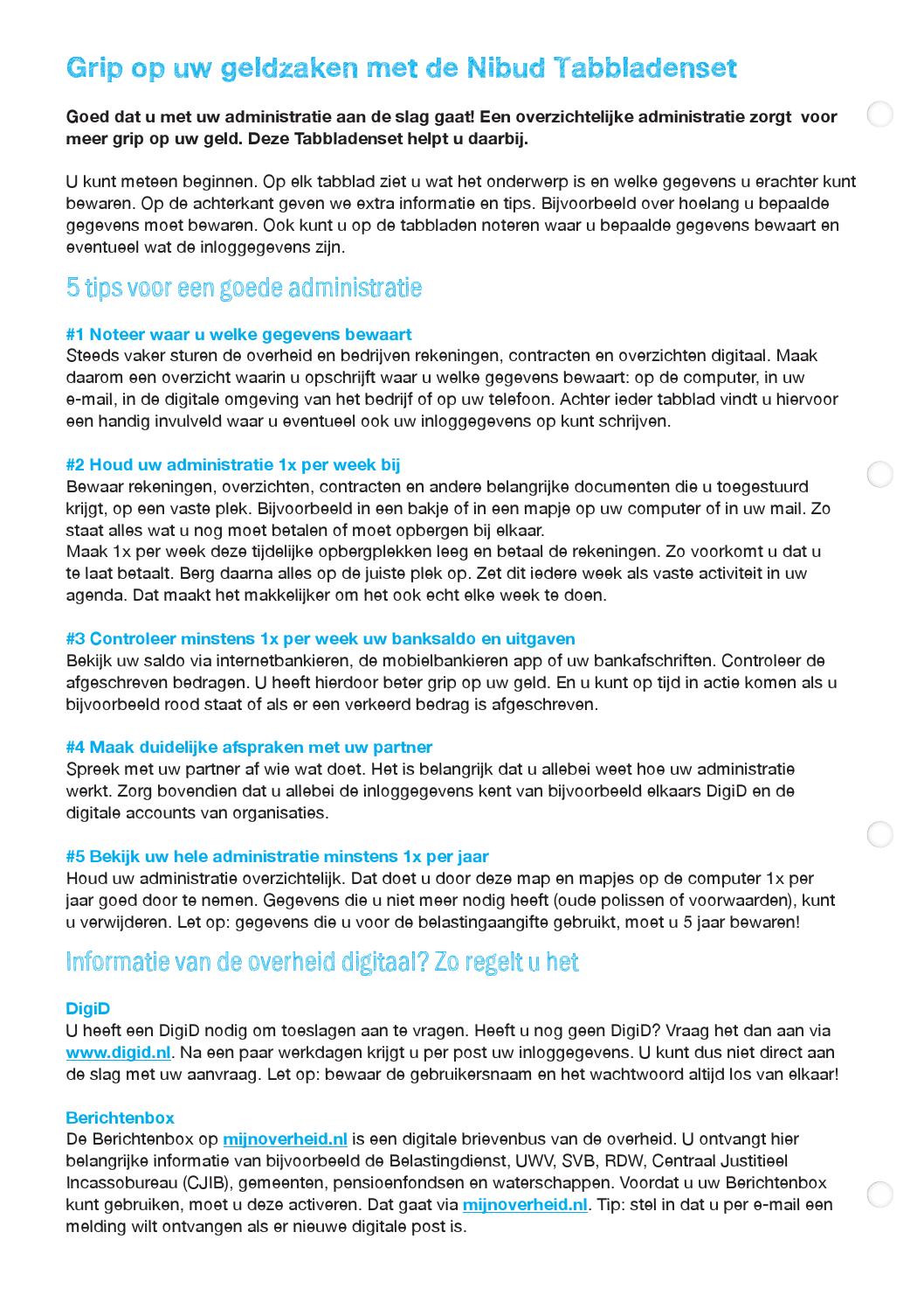 Preview Nibud tabbladenset by Nibud - Issuu