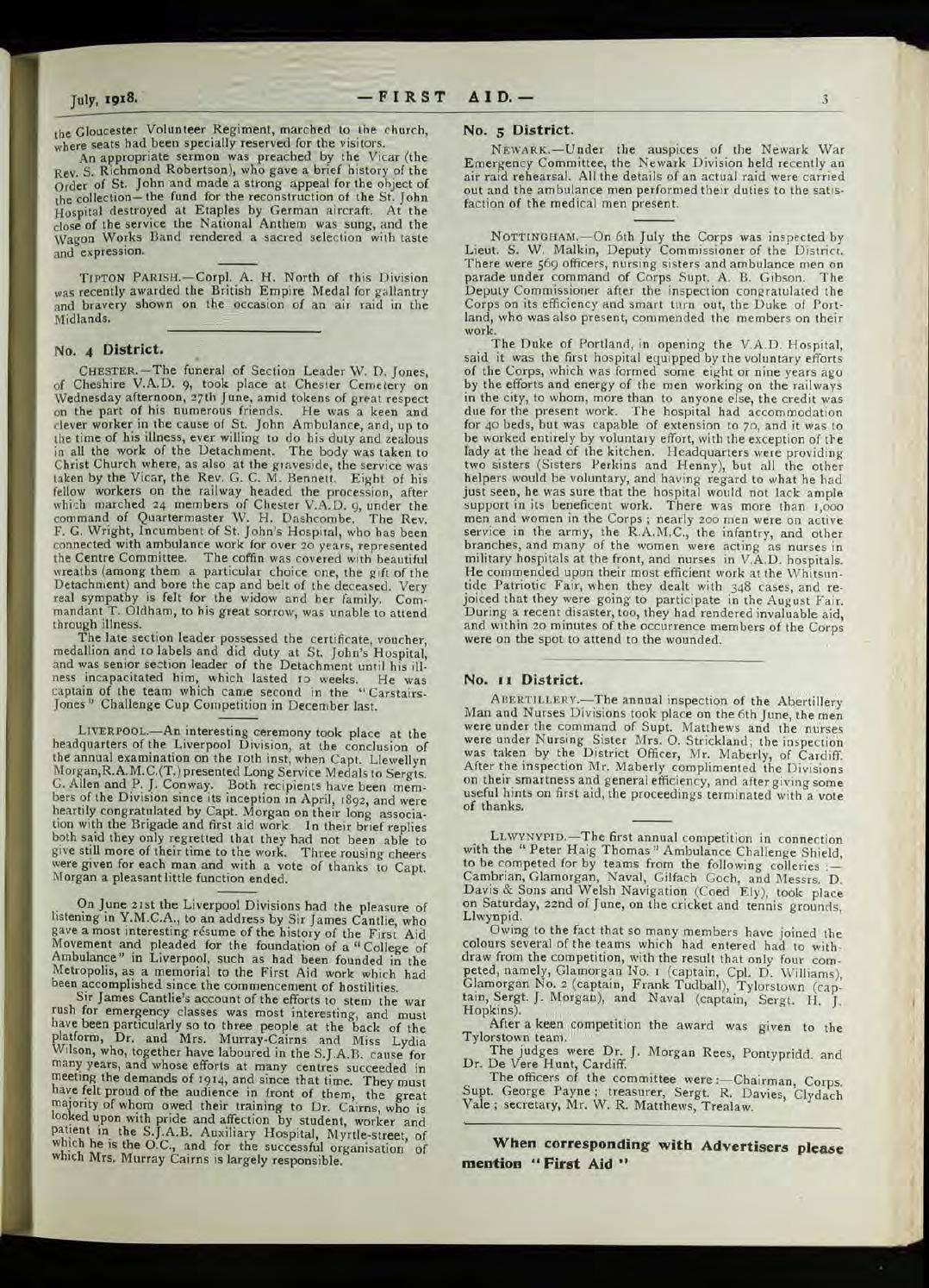 First Aid Journal 1918 - 1920 by Museum of the Order of St John - Issuu
