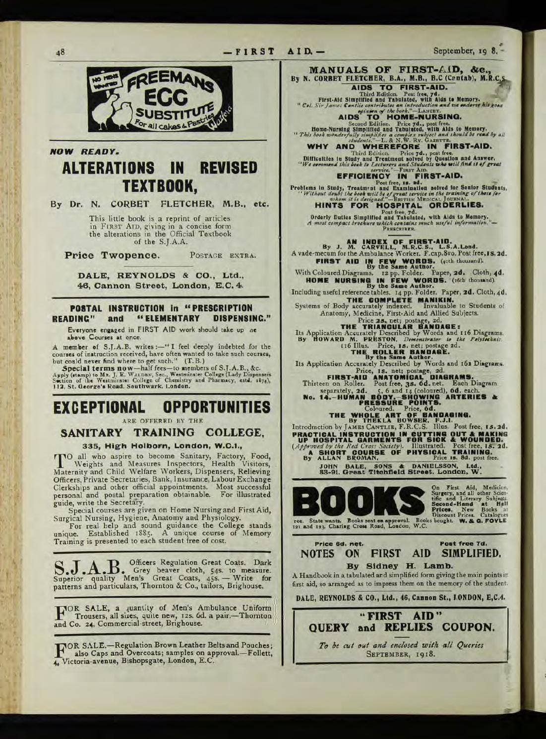 First Aid Journal 1918 - 1920 by Museum of the Order of St John - Issuu