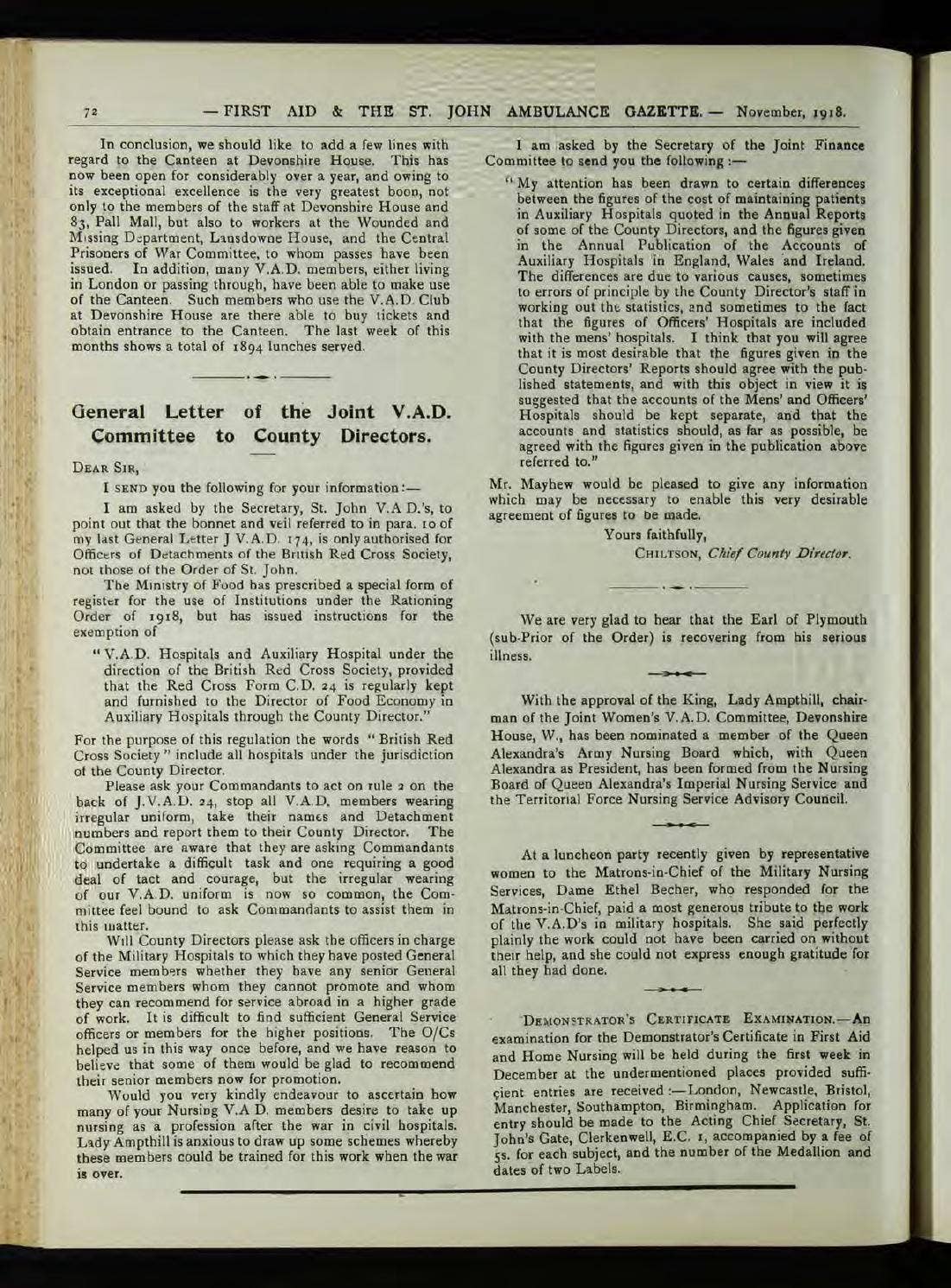 First Aid Journal 1918 - 1920 by Museum of the Order of St John - Issuu