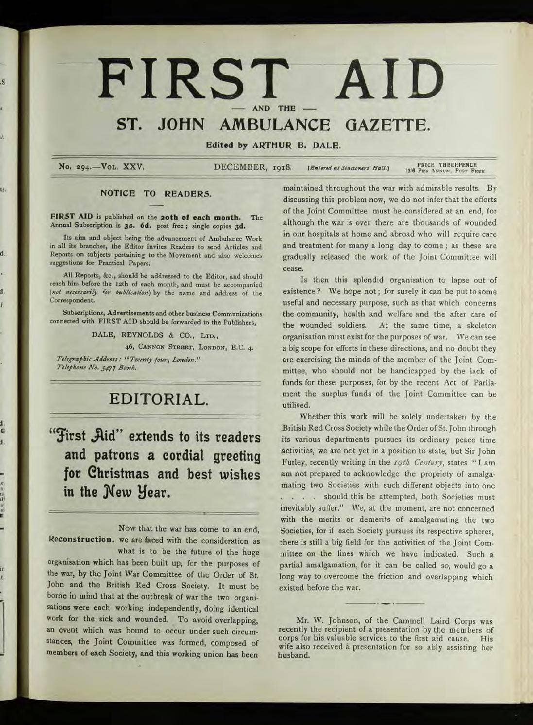 First Aid Journal 1918 - 1920 by Museum of the Order of St John - Issuu