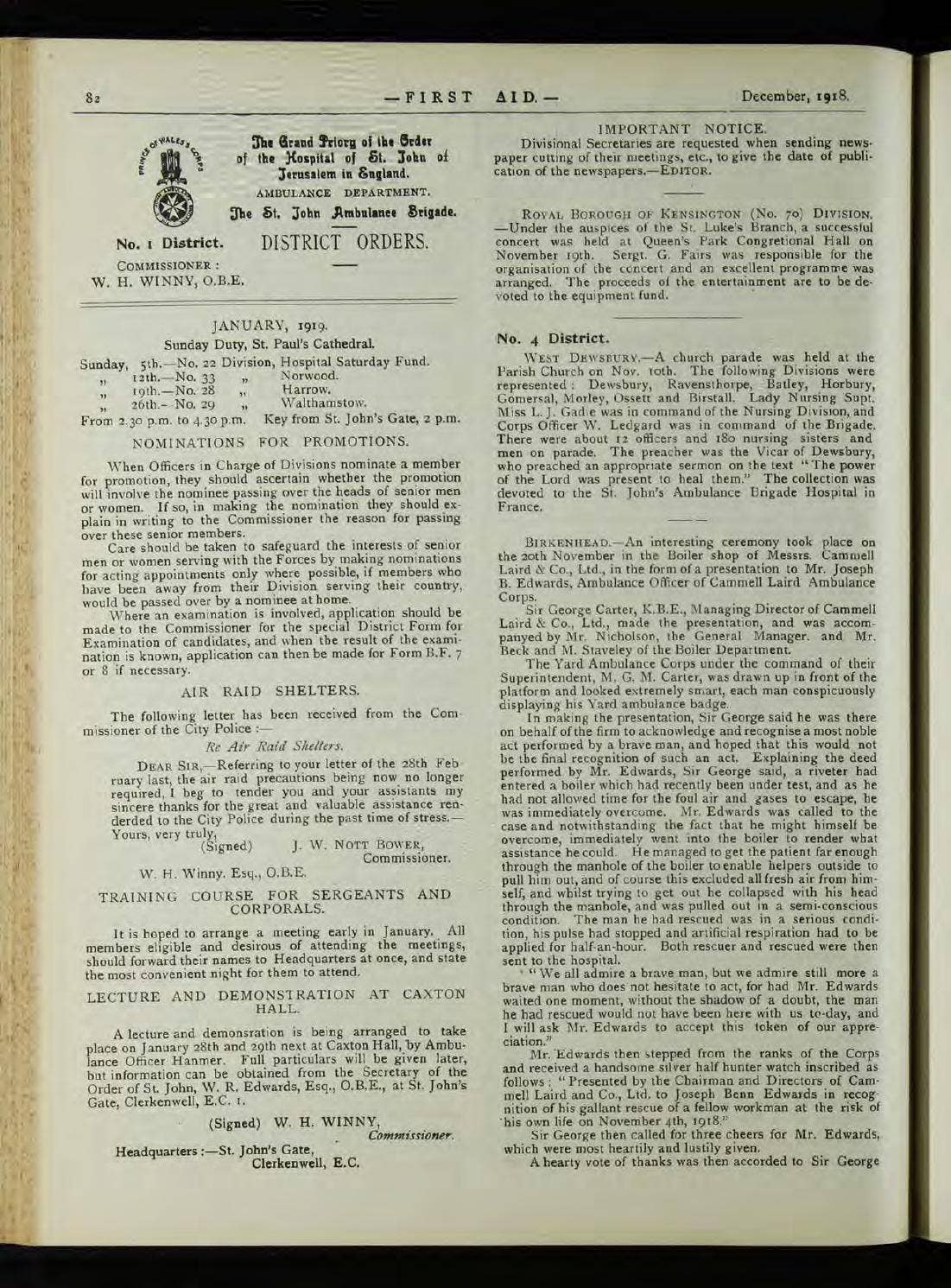 First Aid Journal 1918 - 1920 by Museum of the Order of St John - Issuu