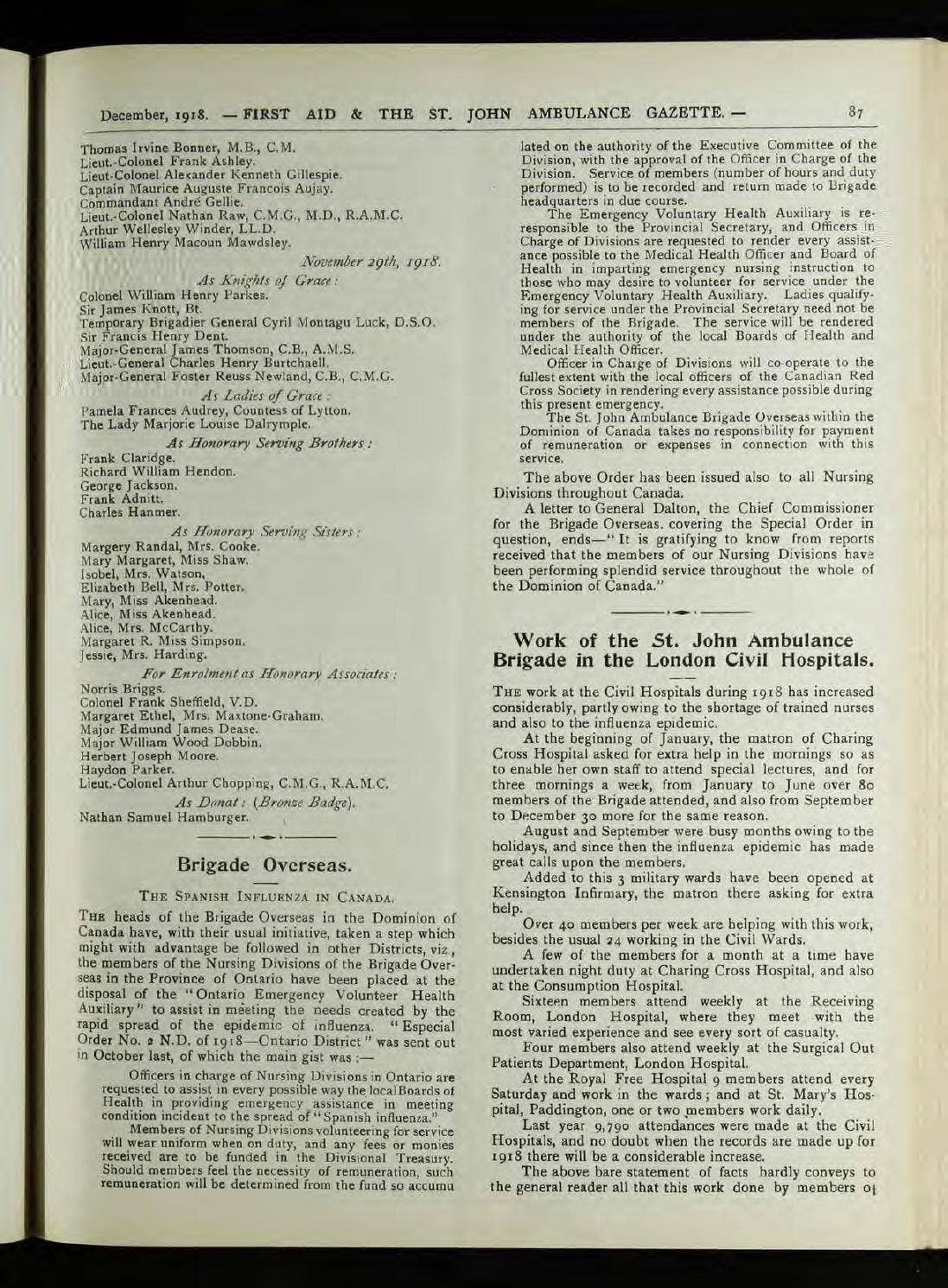 First Aid Journal 1918 - 1920 by Museum of the Order of St John - Issuu