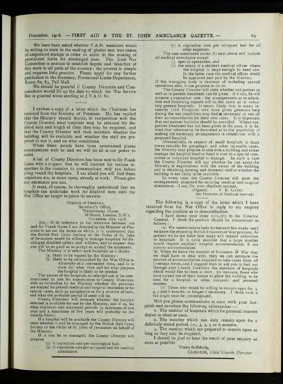 First Aid Journal 1918 - 1920 by Museum of the Order of St John - Issuu
