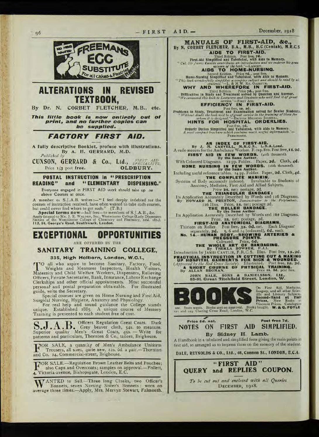 First Aid Journal 1918 - 1920 by Museum of the Order of St John - Issuu